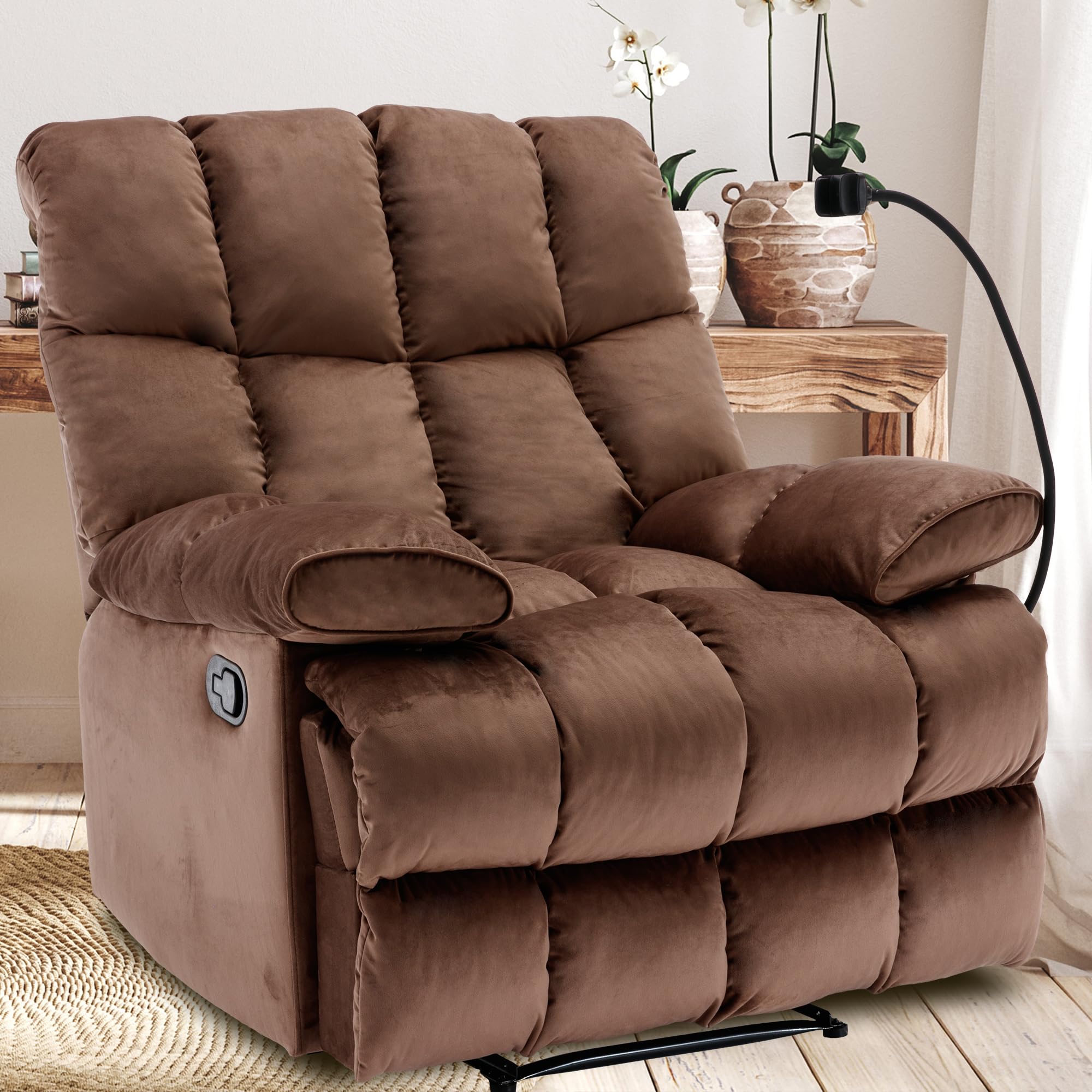 Oversized Recliner Chair, Big Mans Recliner Chairs for Adults 400LBS ...