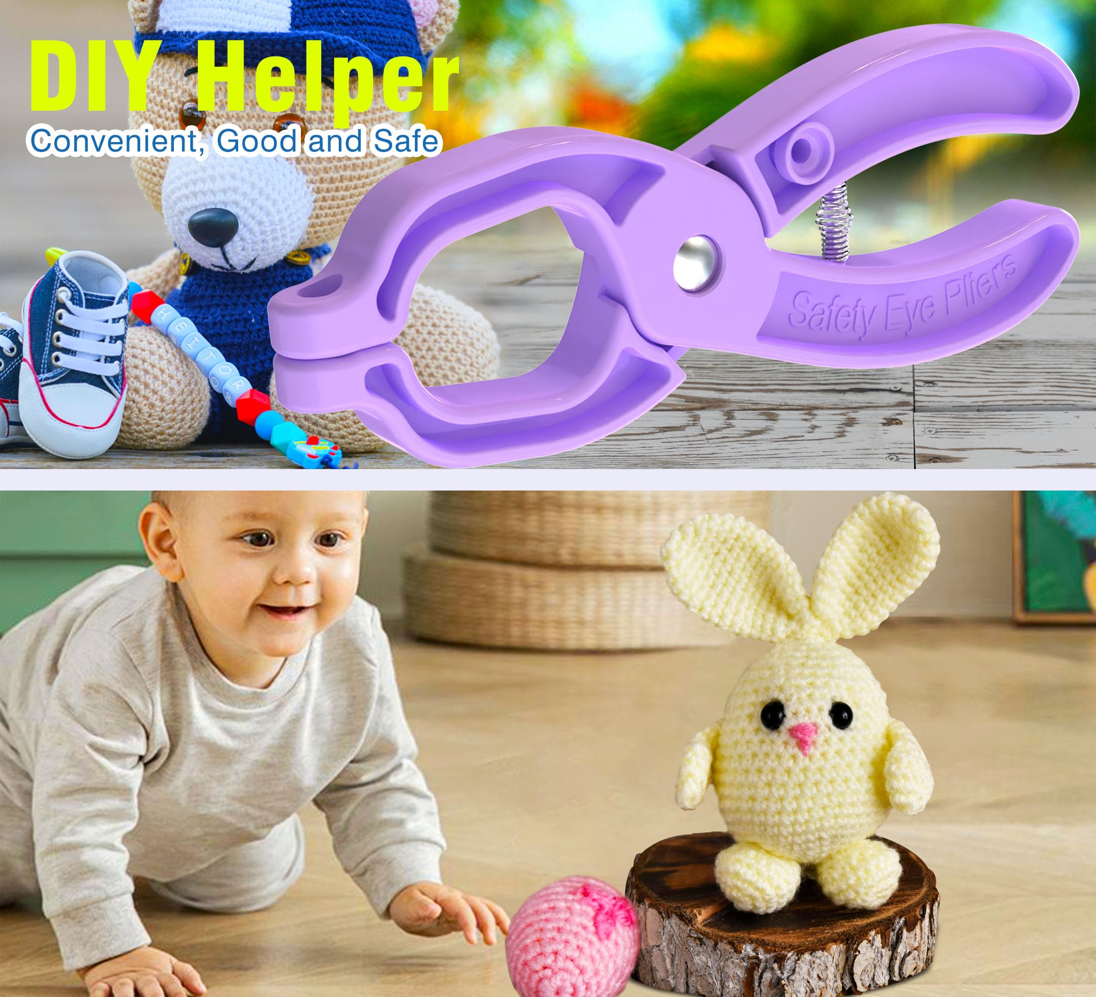 Snapklik.com : Safety Eye Tool Auxiliary Tool For Attaching Safety Eyes ...