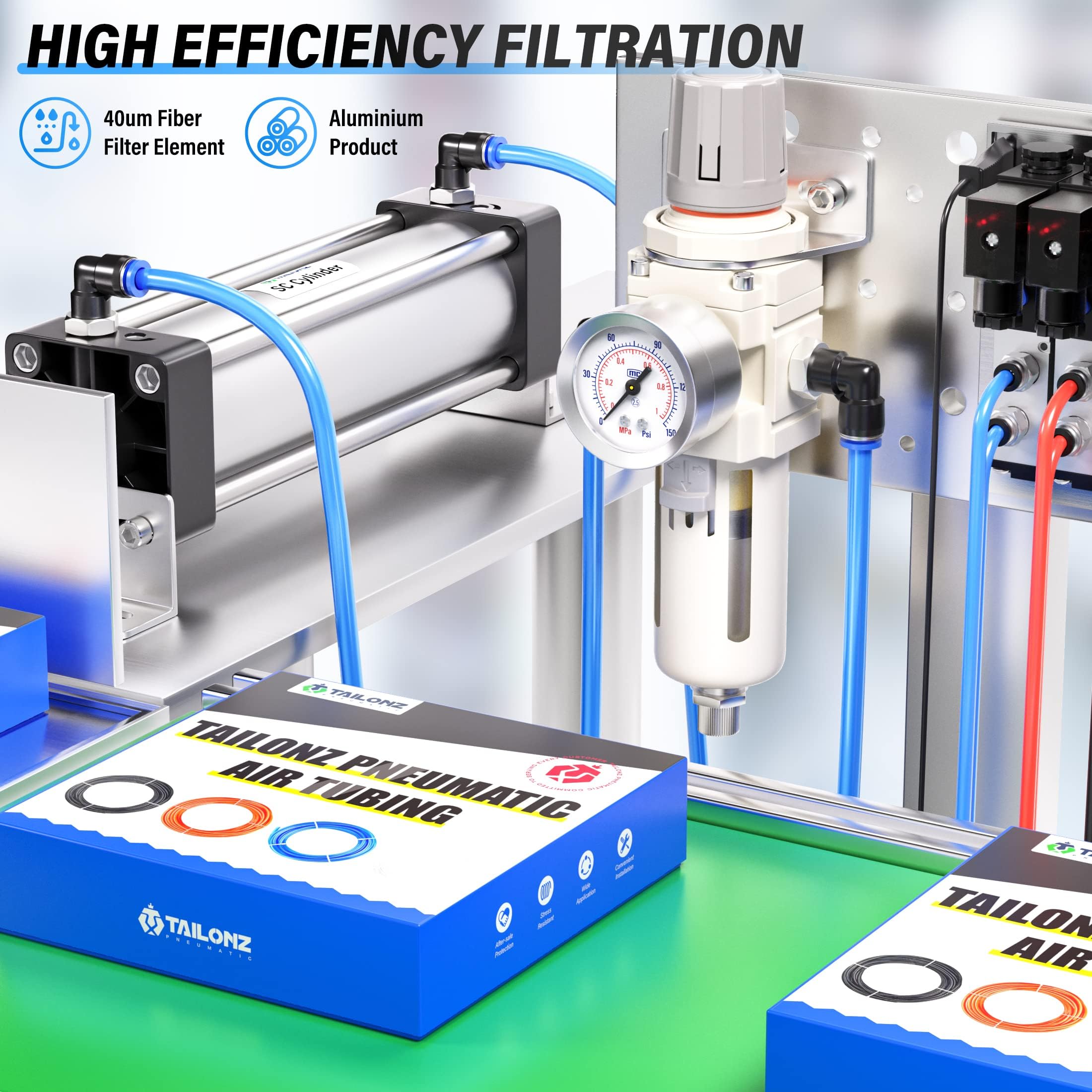Snapklik.com : TAILONZ PNEUMATIC 3/8 Inch NPT Air Filter Pressure ...