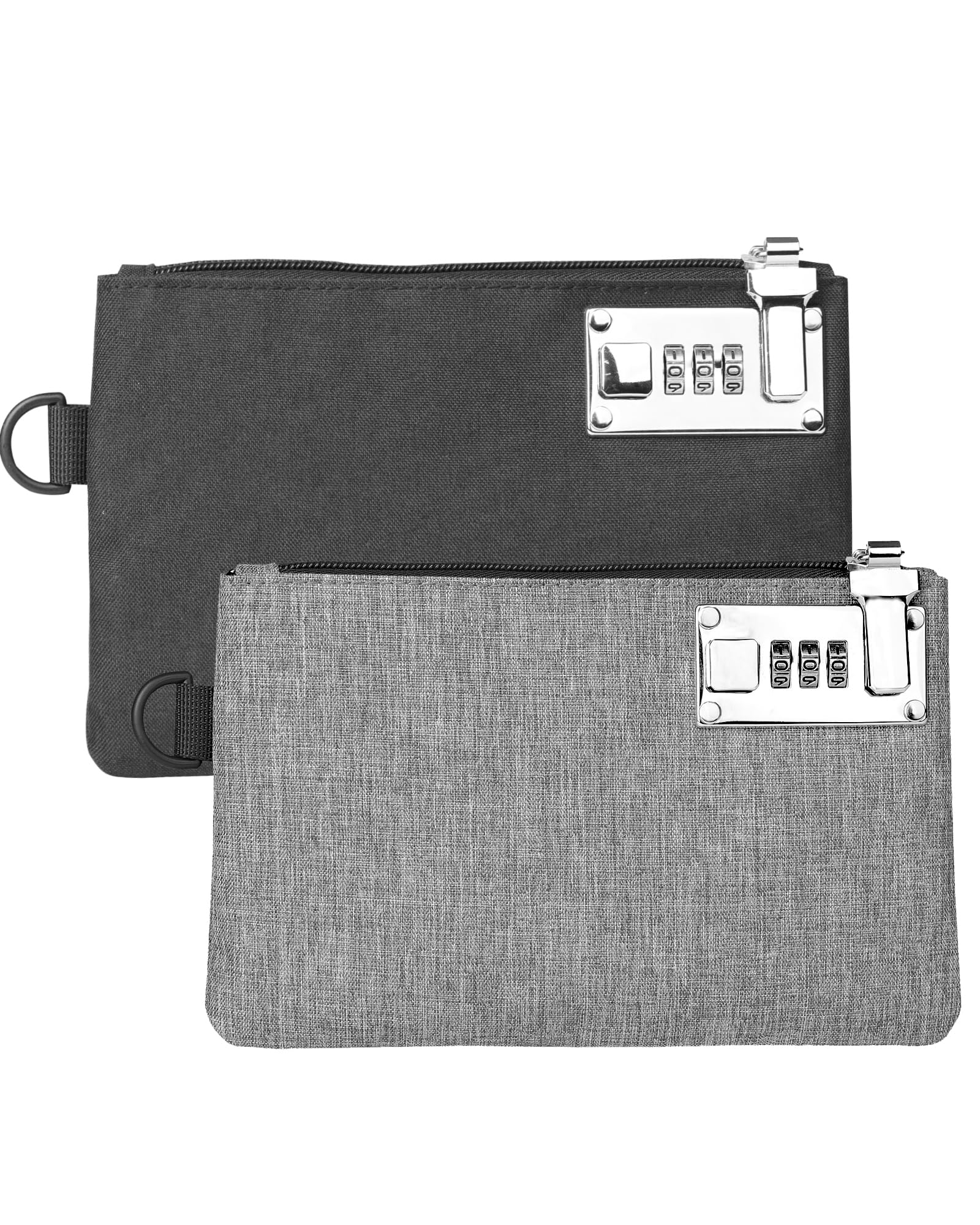 Amazon.com: GEEDUD 2 Pcs Lockable Money Bag - 5x8 Inches Durable Nylon ...