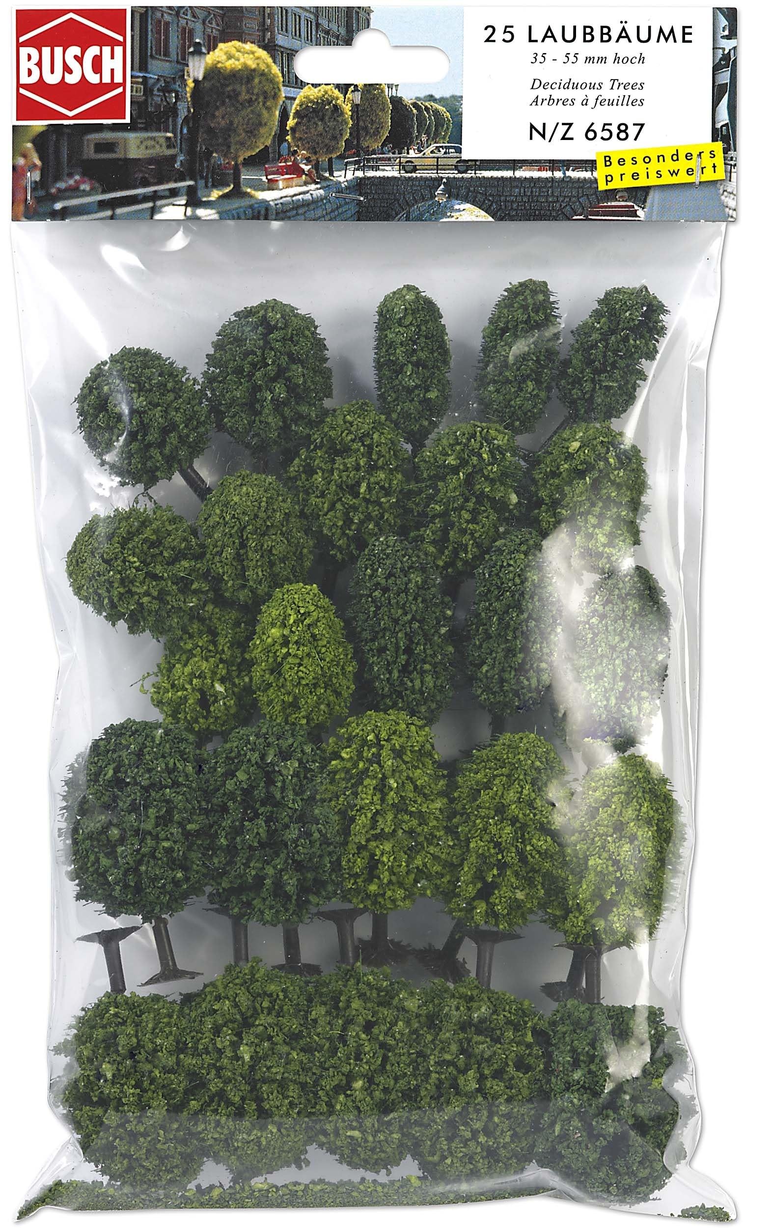 Amazon.com: Busch 6587 N Scale Deciduous Trees - 35-55mm : Arts, Crafts ...