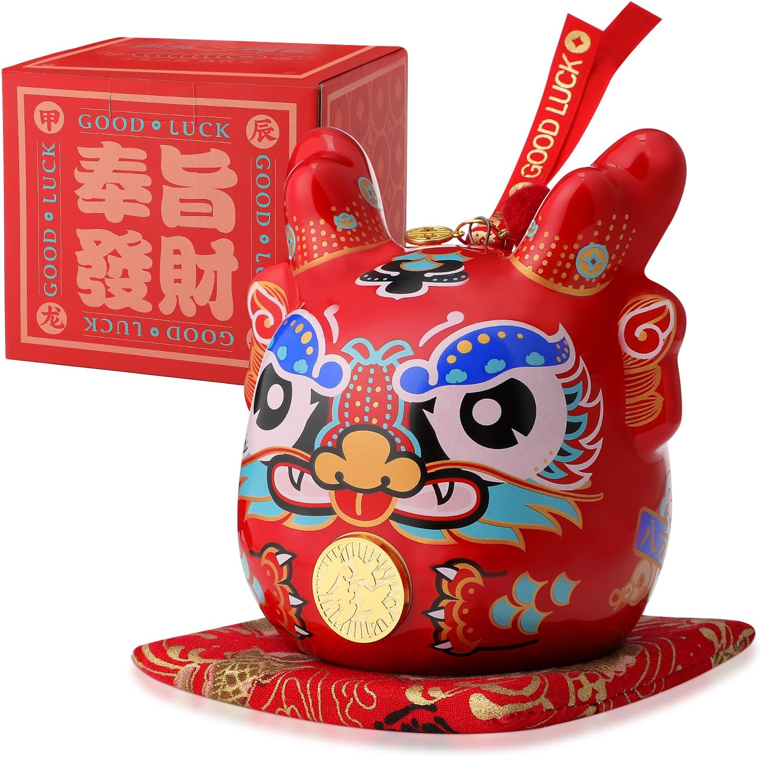 Amazon.com: LUOZZY Chinese Dragon Piggy Bank Year of Dragon Figurine ...