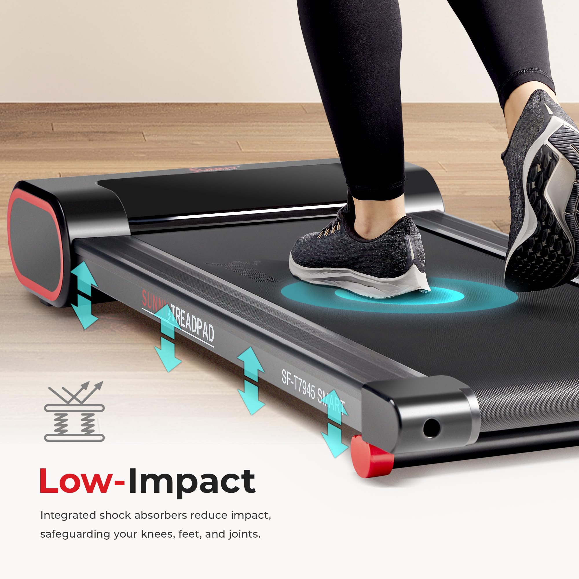Snapklik.com : Sunny Health & Fitness Smart Slim Under Desk Walking ...