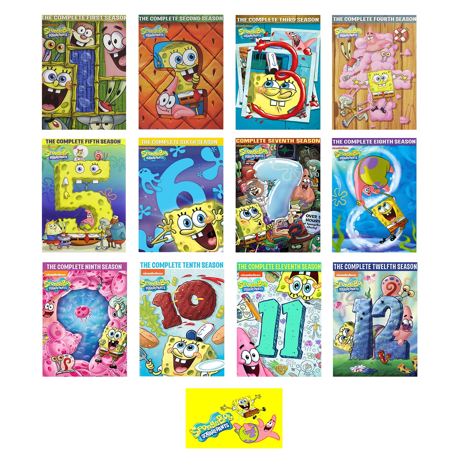 Amazon.com: Spongebob Complete Seasons 1-12 Including Bonus Art Card ...