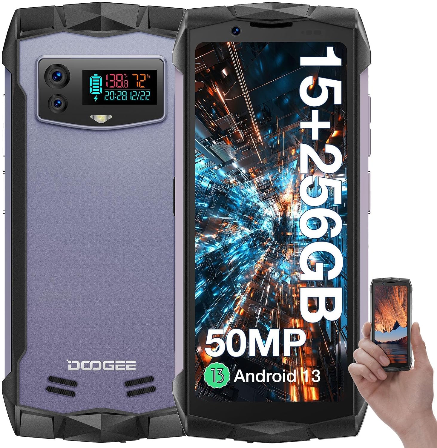 DOOGEE Smini Rugged Smartphone - Helio G99 Mobile Phones Android 13, 4. ...
