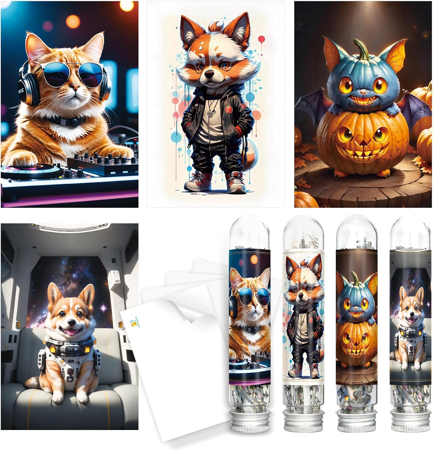 Amazon.com: Mini Jigsaw Puzzles for Adults (4 Packs) 150 Pcs with ...