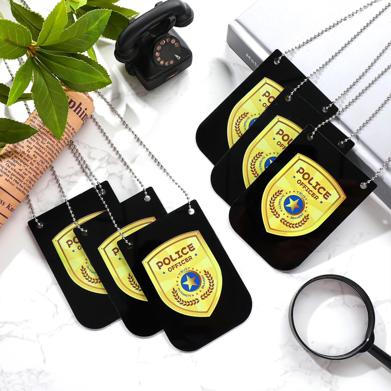 Snapklik.com : Loetere 12 Pcs Pretend Play Police Officer Badges ...