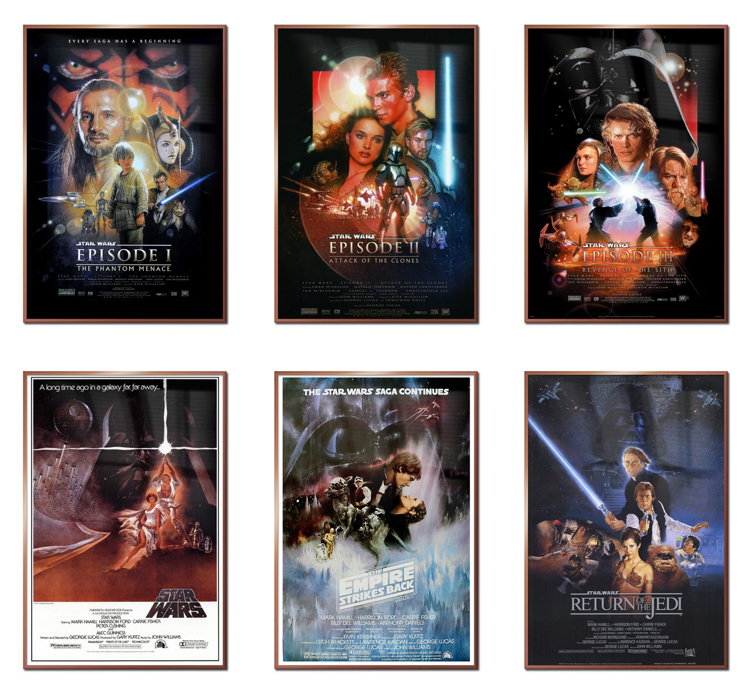 Star Wars Movie Posters Framed