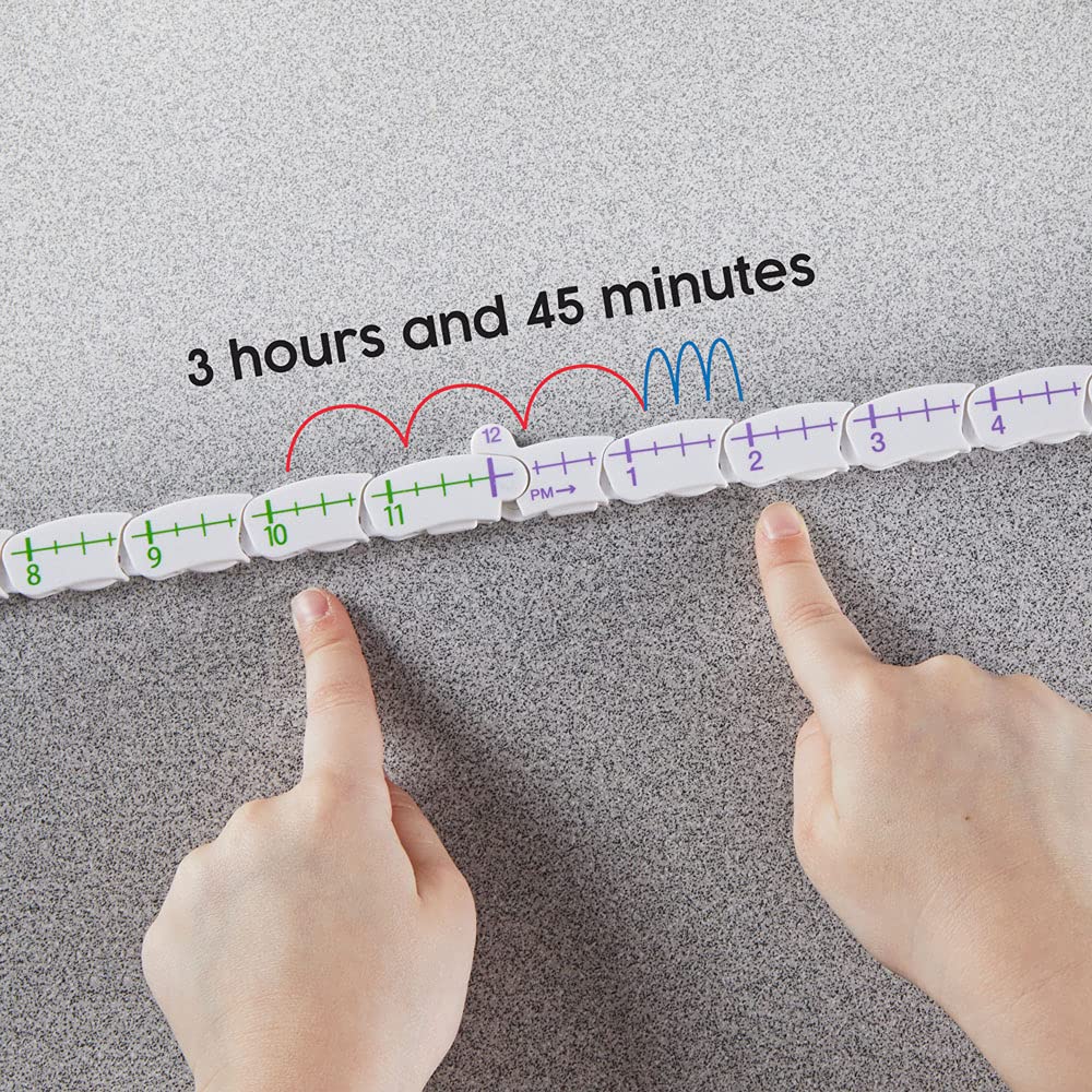 Buy hand2mind Advanced NumberLine Clock™ for Kids Learning to Tell Time ...