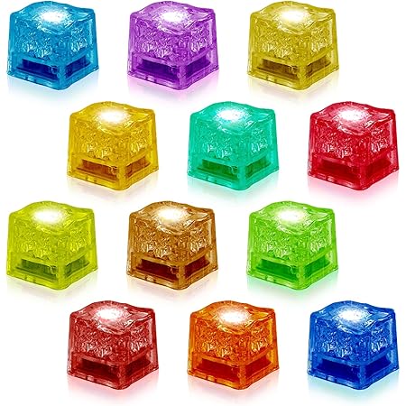 Amazon.com: 20/80/100 Pack Light Up Ice Cubes for Drinks, Multi Color ...