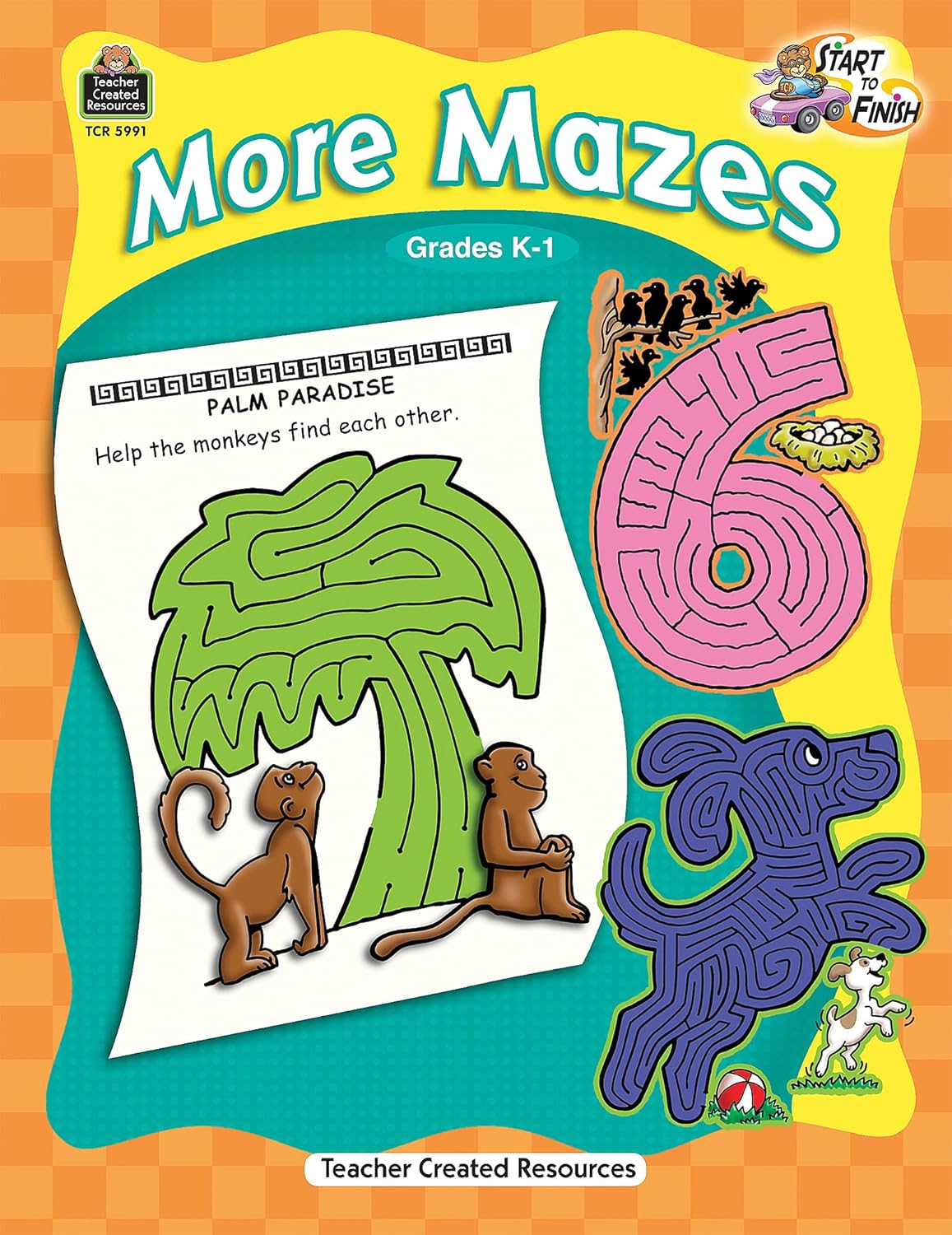 More Mazes, Grades K-1 (Start to Finish series): Kelly McMahon ...