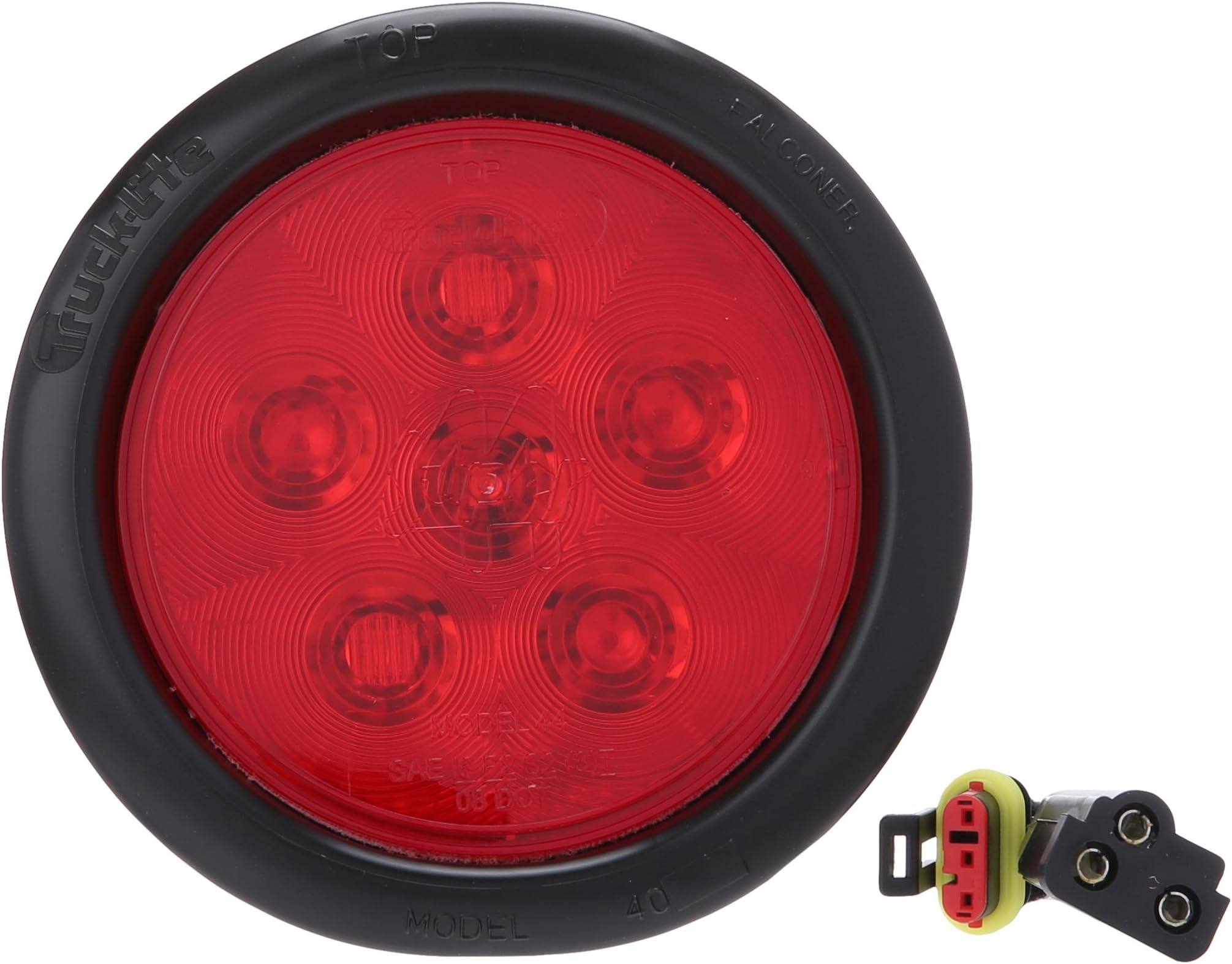 Amazon.com: Truck-Lite 44326R Super 44 LED Red Round Stop/Turn/Tail ...