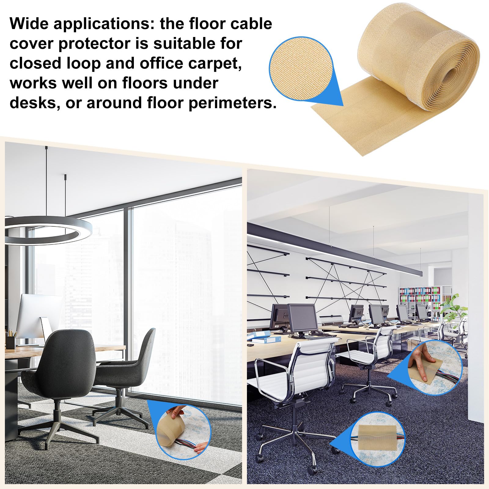 Snapklik.com : WILLBOND Carpet Cord Cover Cable Protector Floor Cover ...