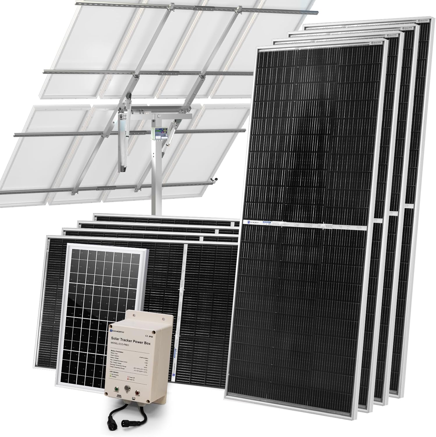 Amazon.com: ECO-WORTHY 1600W Solar Tracker System: 8pcs 195W ...