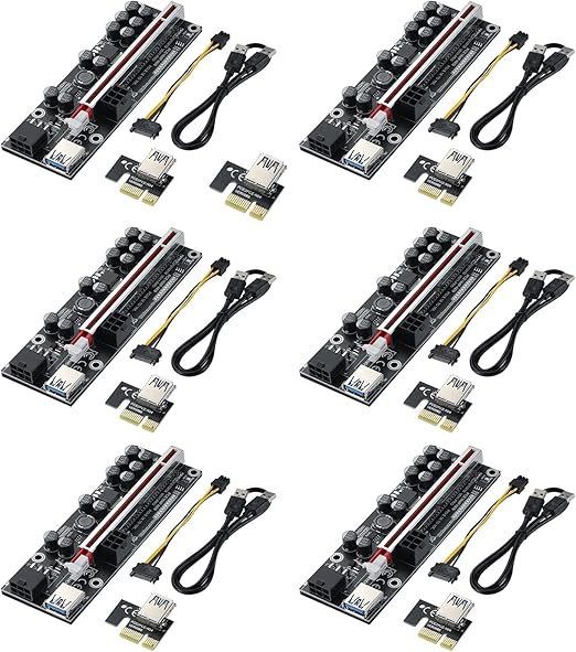 Amazon.com: PCIE Riser 1X to 16X GPU Riser Adapter Card V011 PRO with 0 ...