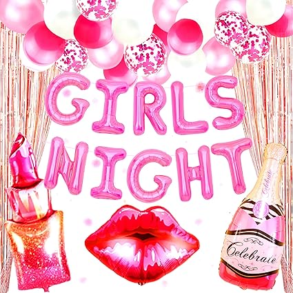 Amazon.com: LaVenty 45 PCS Girls Night Party Decoration Girls Just ...