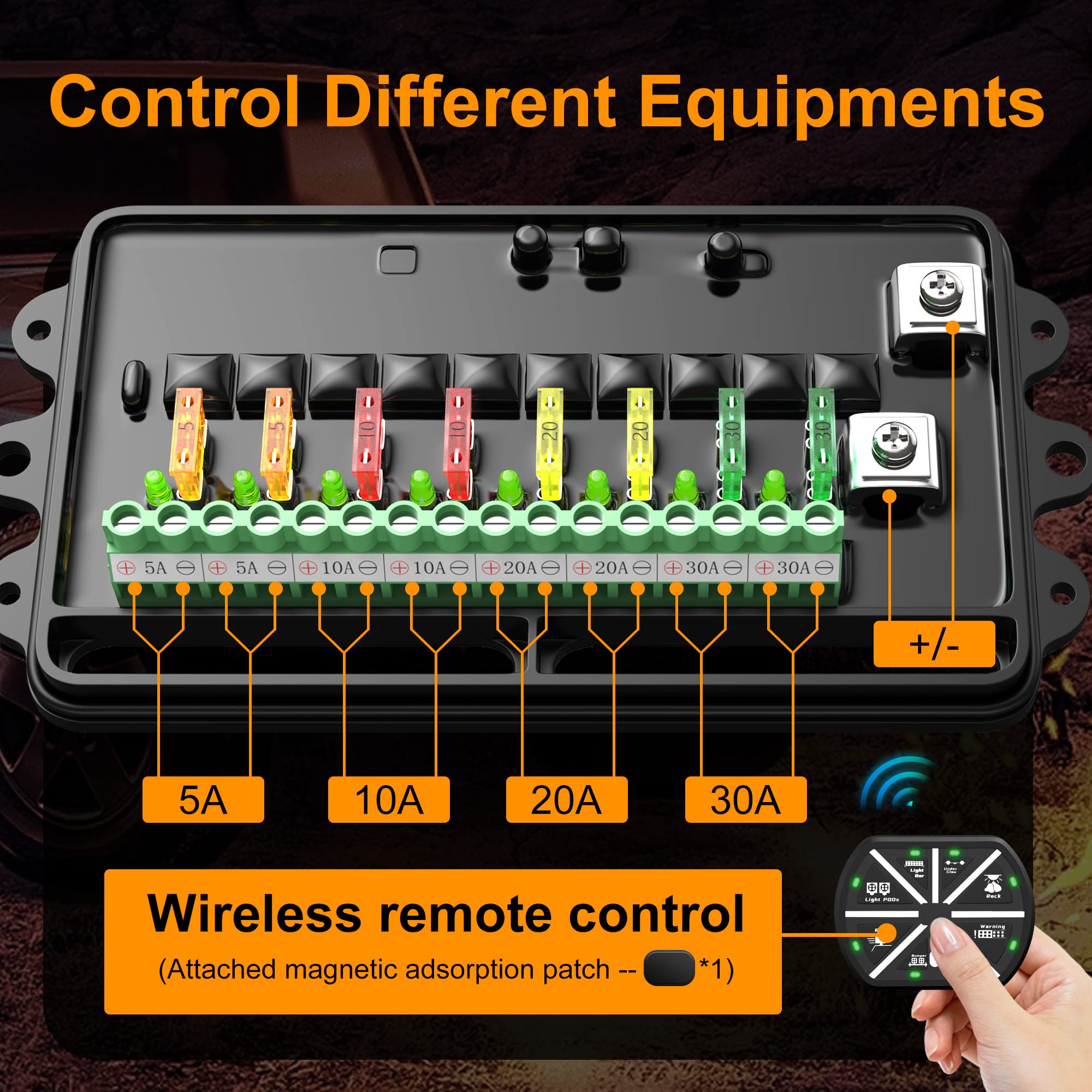 Snapklik.com : Joinfworld 8 Gang Switch Panel Automotive Remote ...