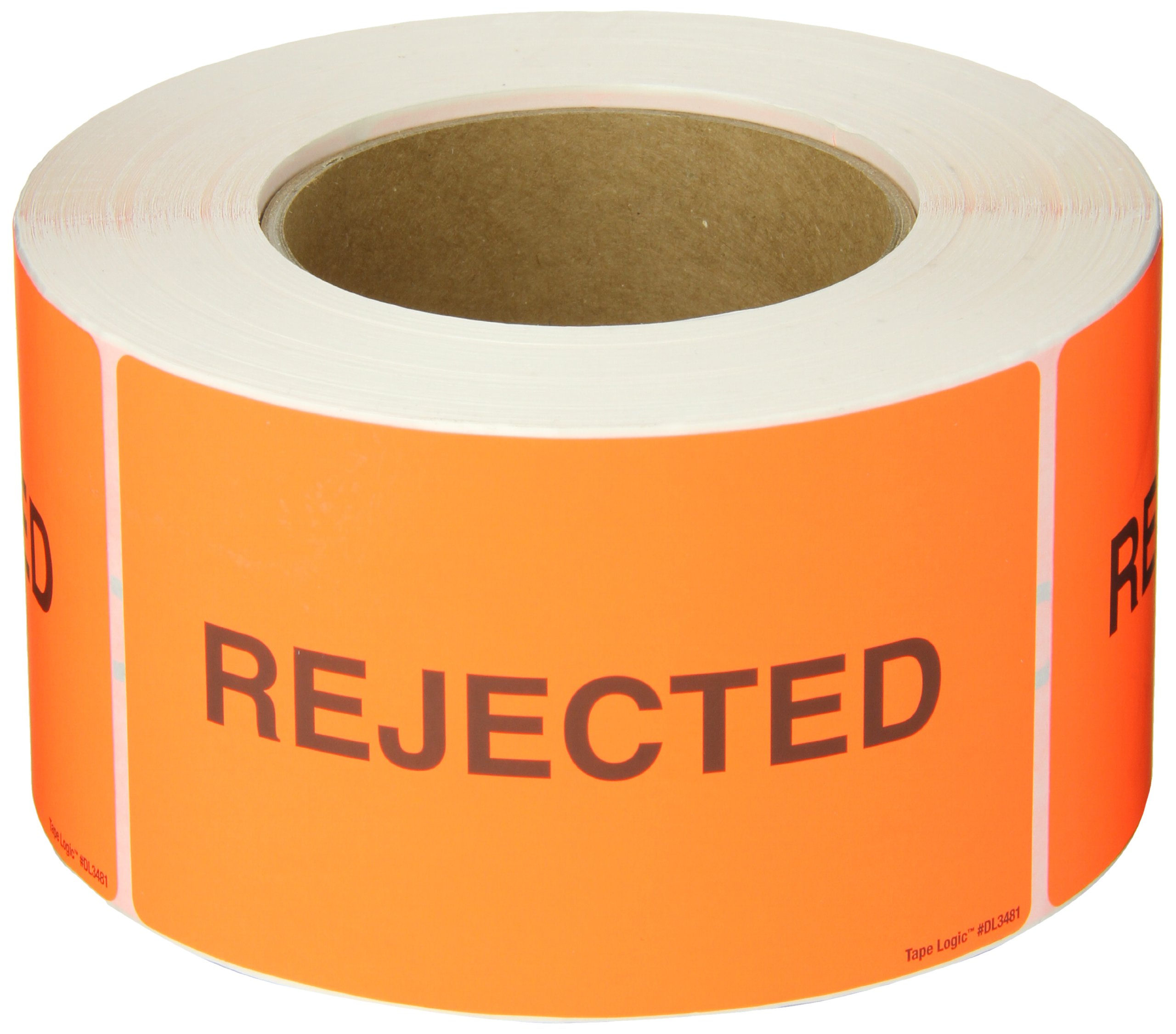 Amazon.com: Aviditi Tape Logic 3" x 5","Rejected" Fluorescent Red ...