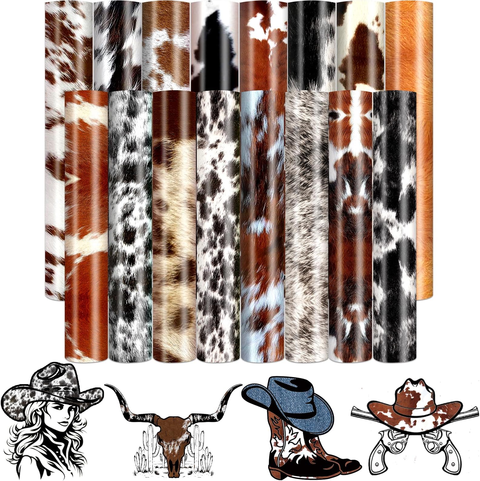 Amazon.com: Cow Print Heat Transfer Vinyl Sheet (12"x18")