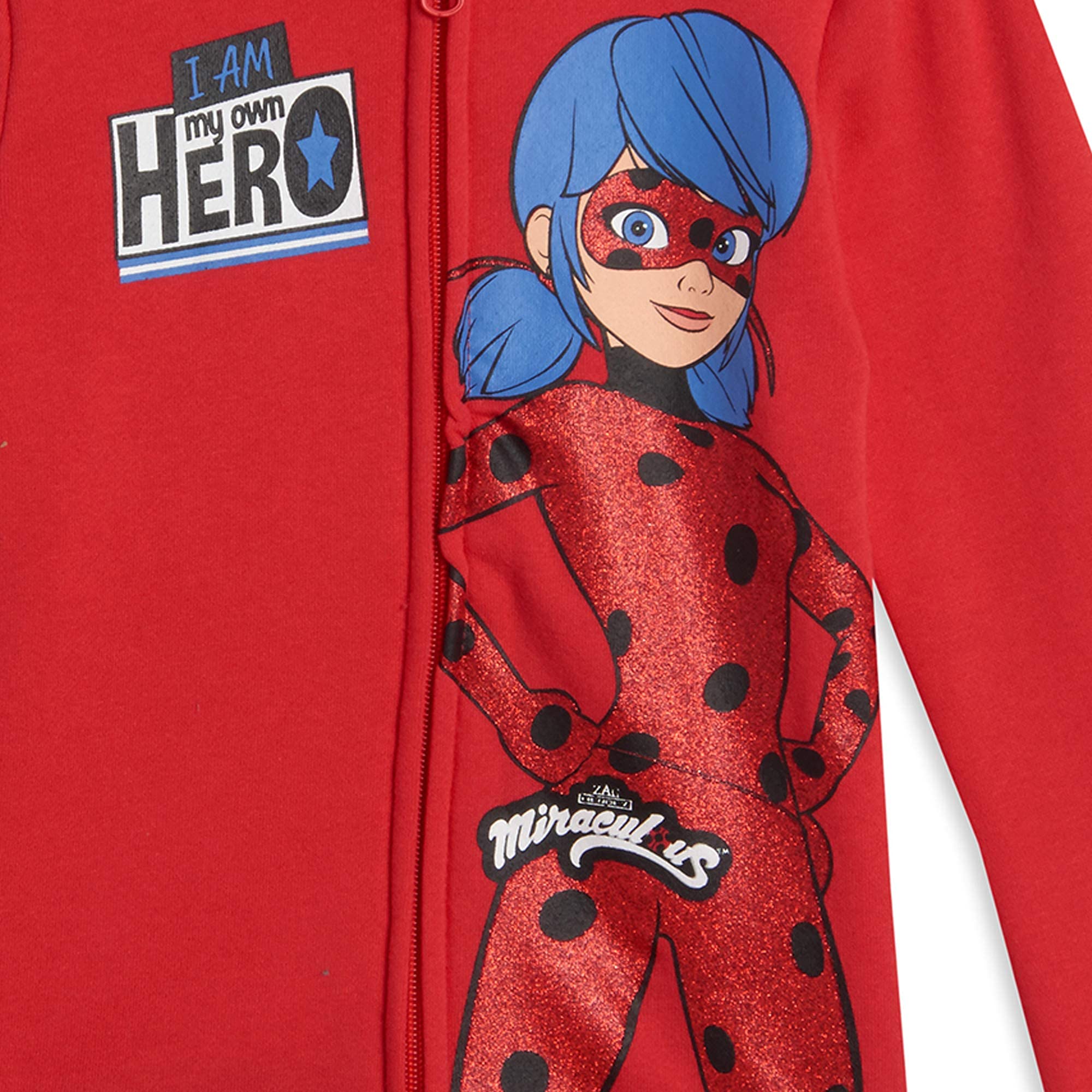 Miraculous Ladybug Long Sleeve Fleece Zip-up Hoodie: Buy Online in ...