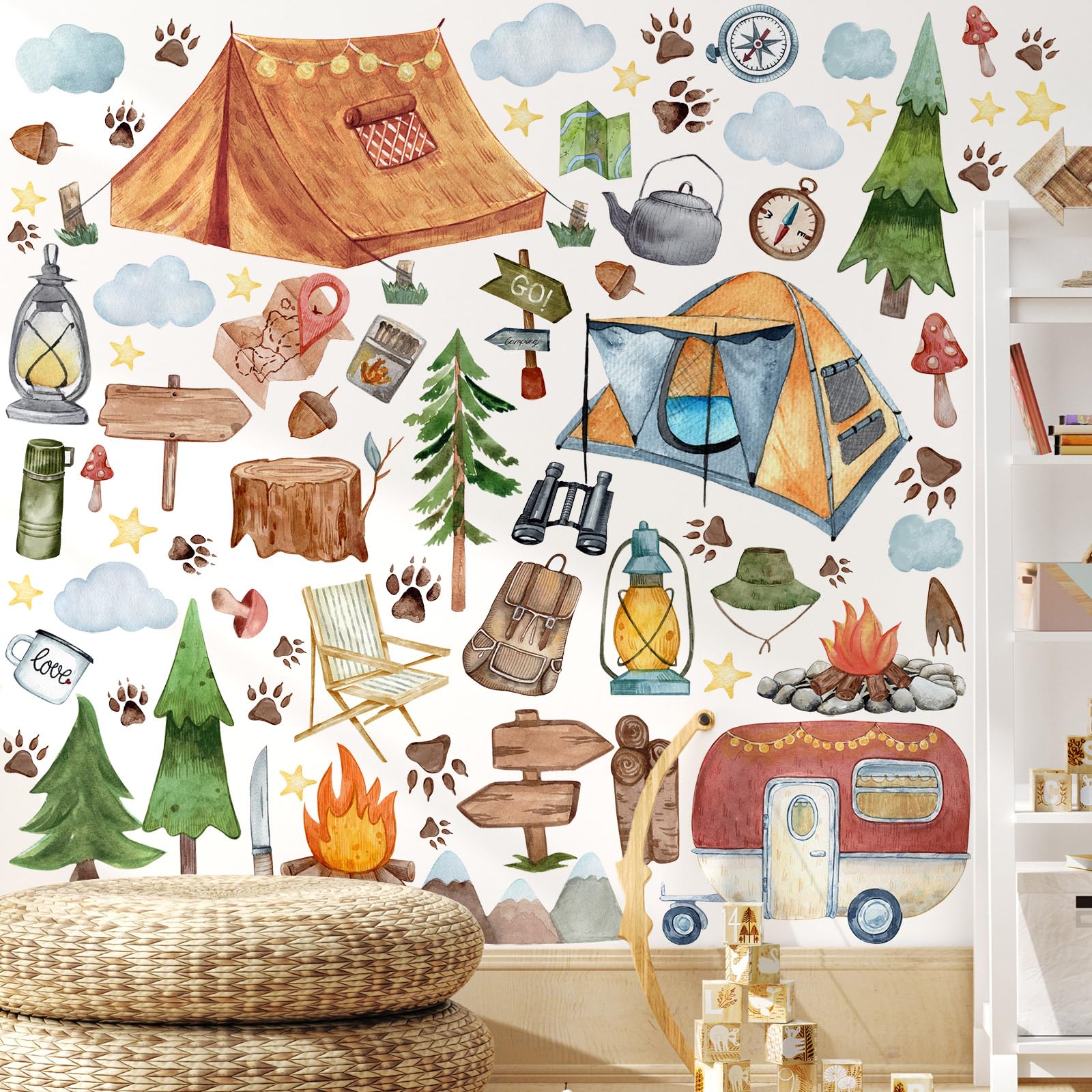 Camping Wall Decals Rv Camping Wall Decals Star Wall Stickers: