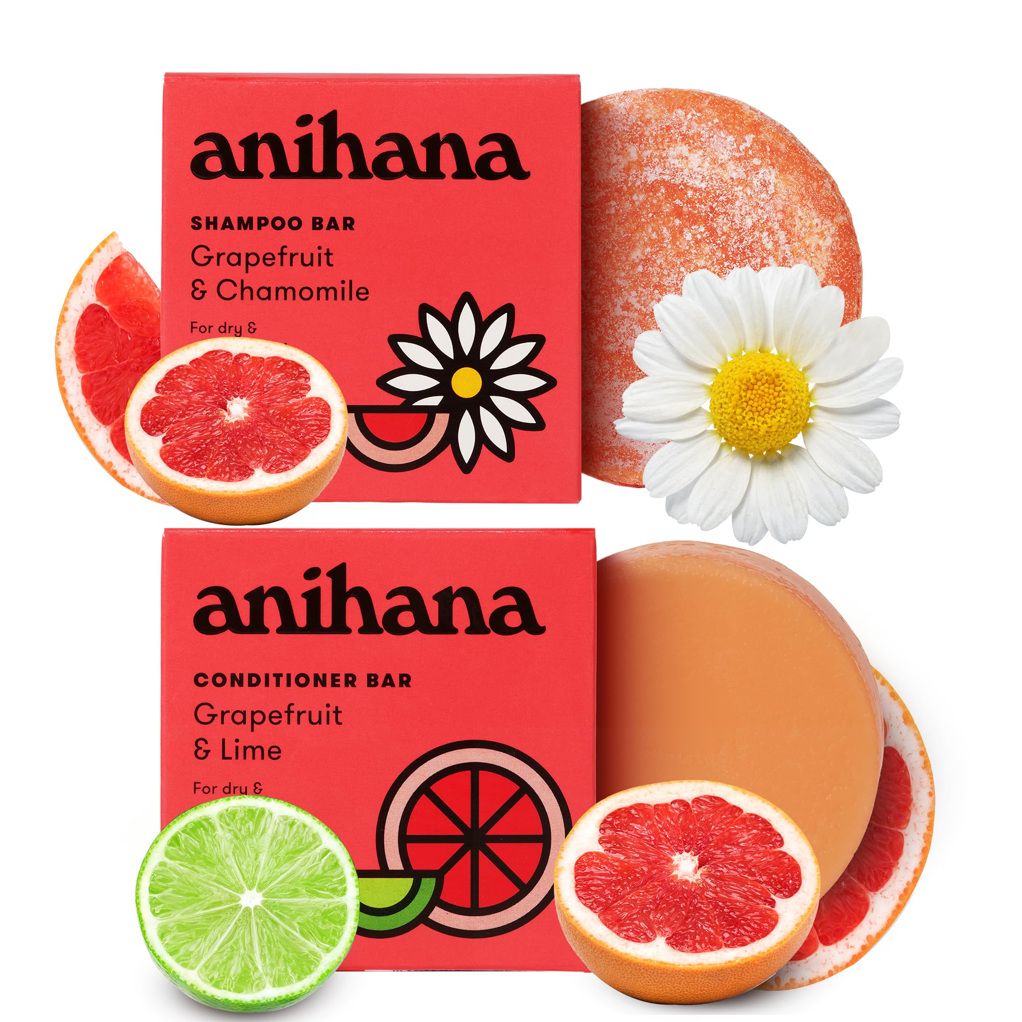 Amazon.com : ANIHANA Shampoo and Conditioner Bar Set for Dry Damaged ...