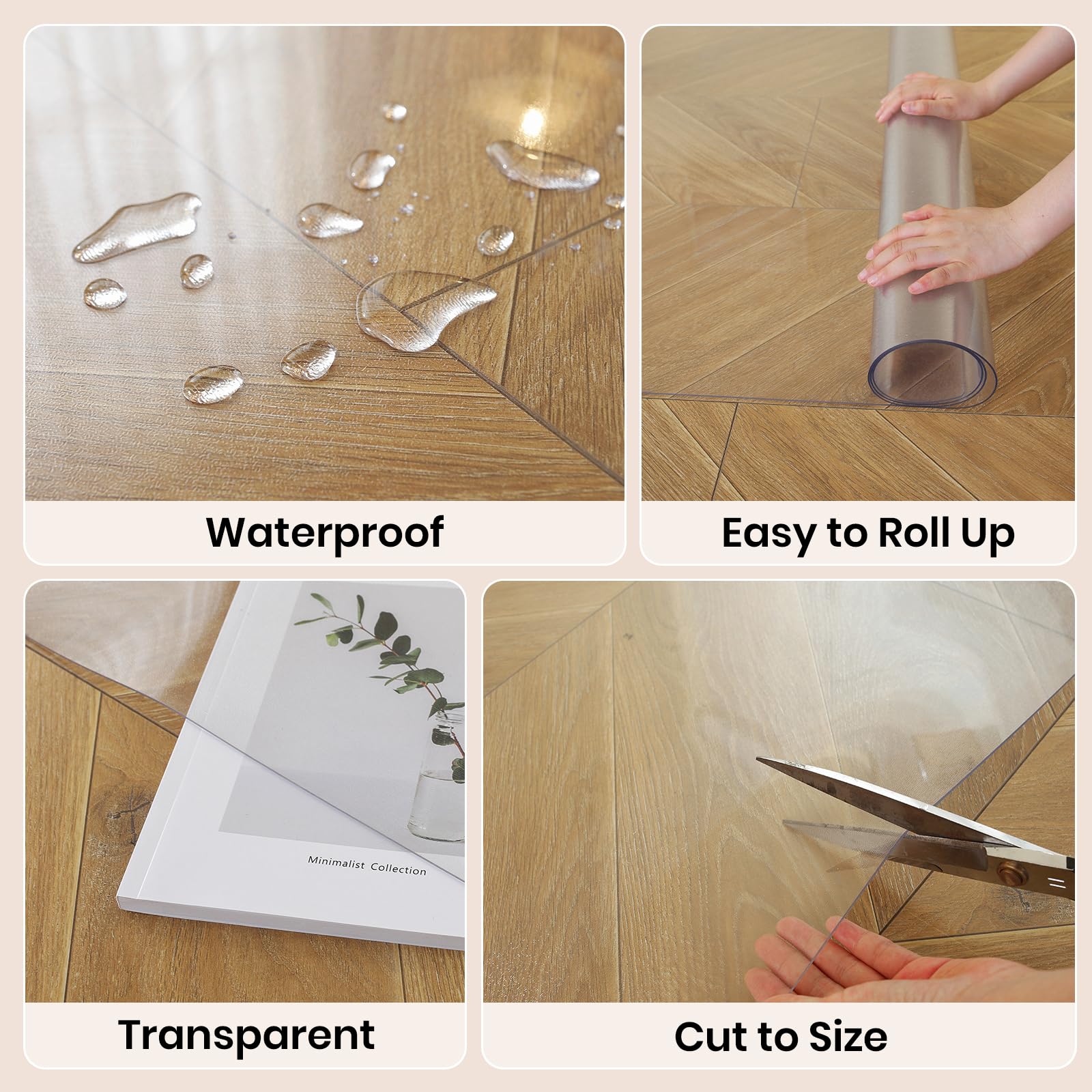 Snapklik.com : Clear Chair Mat For Hardwood Floor, 72 X 108 Inch Large ...