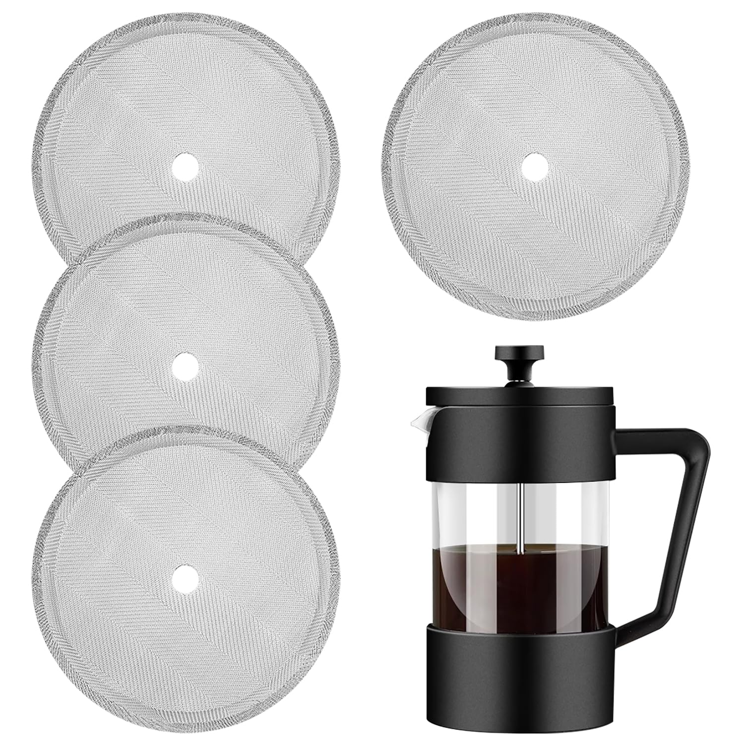 Amazon.com: French Press Replacement Screens, 4 Pack, Stainless Steel ...