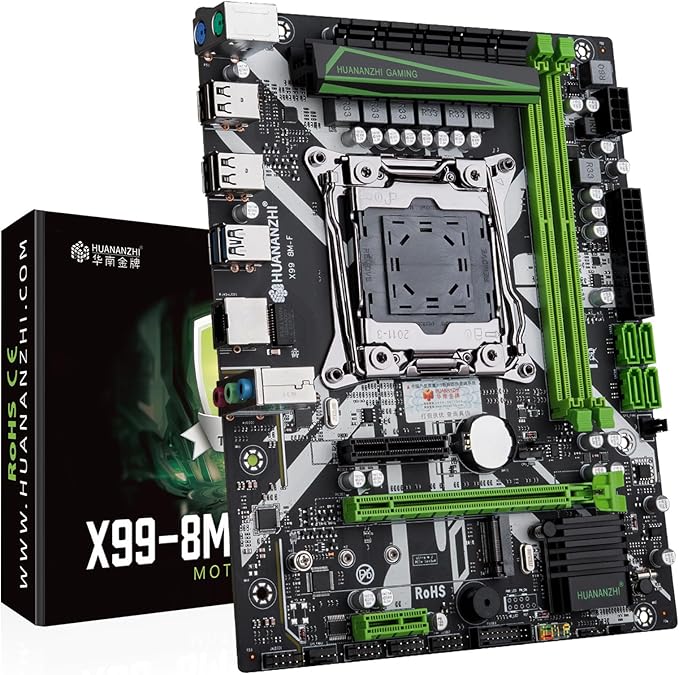 HUANANZHI Placa-mãe LGA 2011-3 X99-8M-F, Powerhouse compacta com suporte duplo DDR4 ...