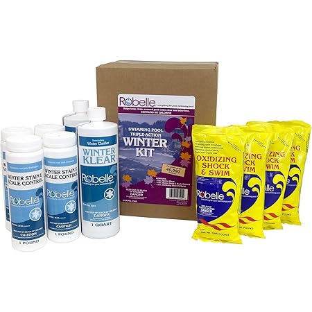 Amazon.com: Robelle 3540 Swimming Pool Triple-Action Winter Kit, 40000 ...