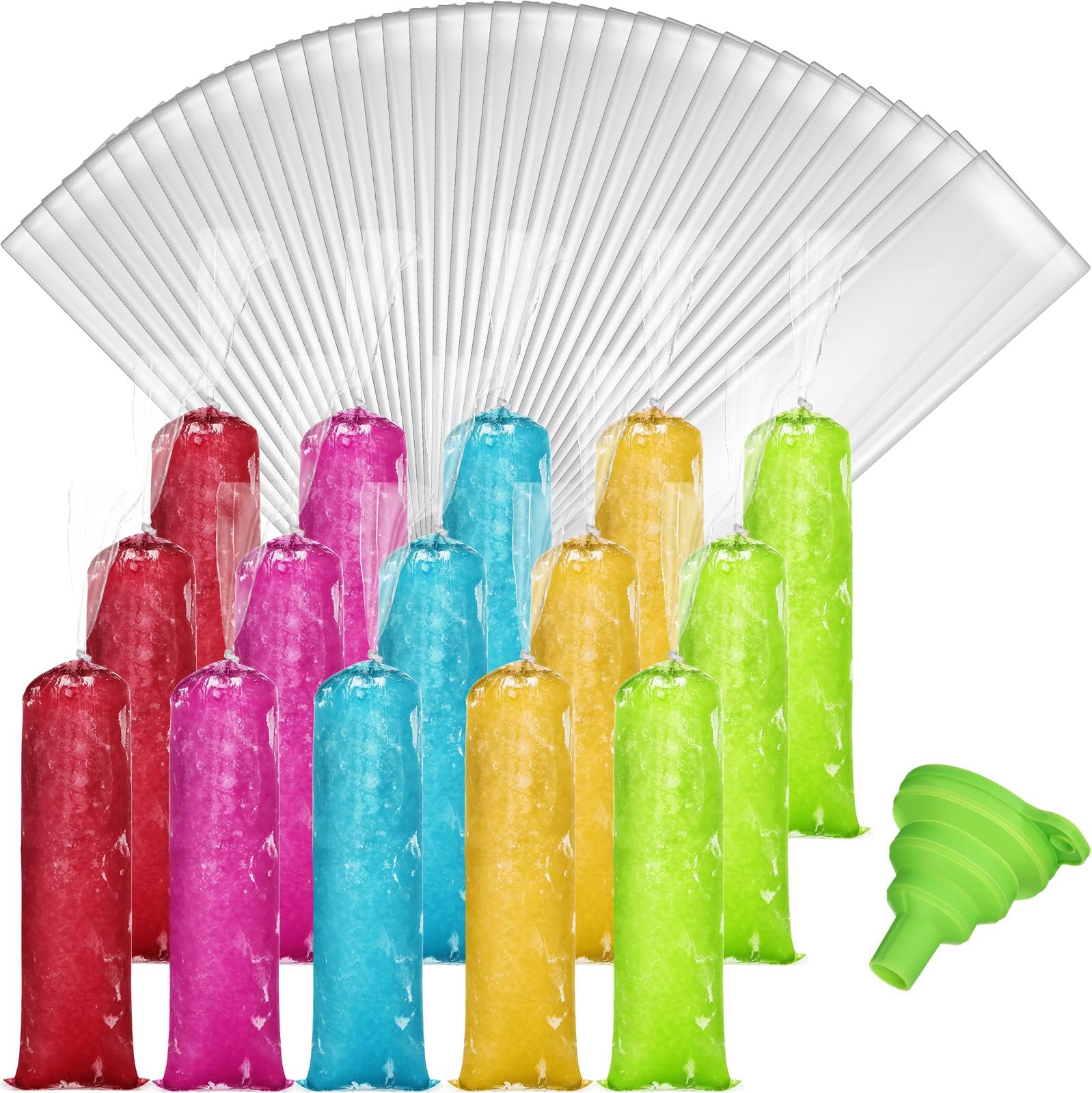 Amazon.com: Yexiya Ice Lolly Bags Plastic Ice Cream Mold Bags ...