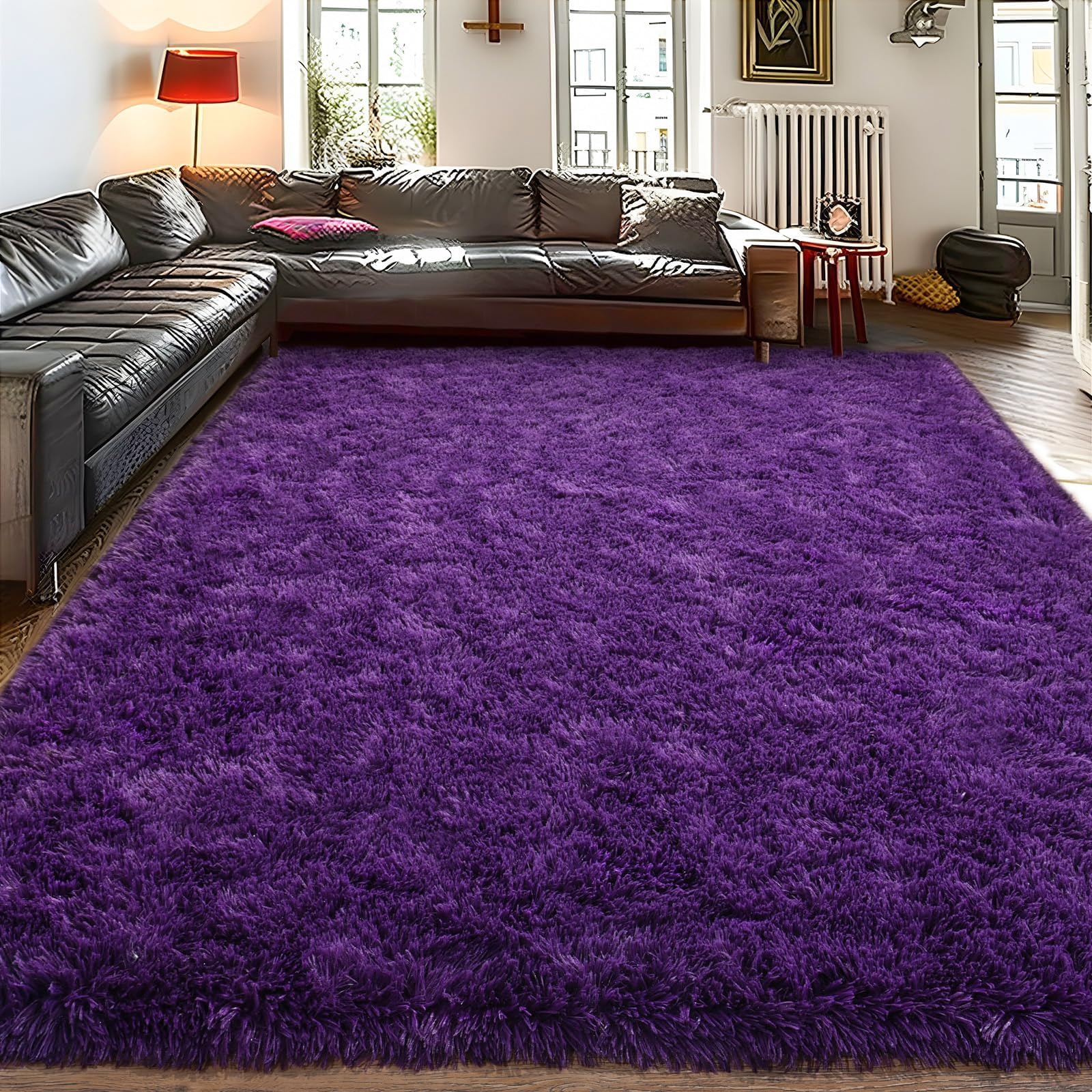 Amazon.com: HR 8’ x 10’ Rug in Purple - Premium Quality Purple/Black ...