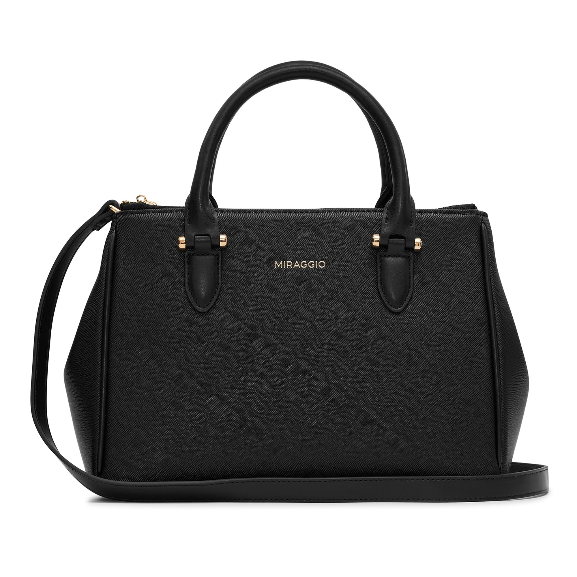 Buy Miraggio Blair Solid Structured Handbag with Adjustable and ...