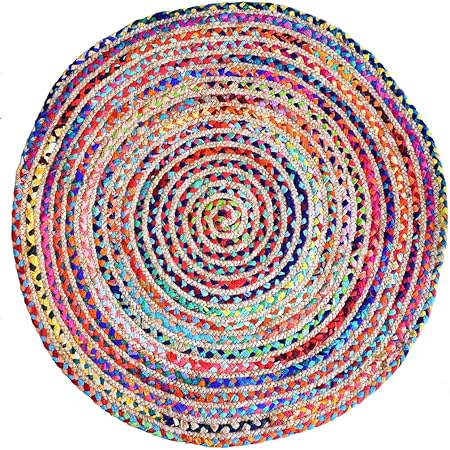 Amazon.com: NAQSH Handmade Multicolored Reversible Braided Rag Rug (2x3 ...