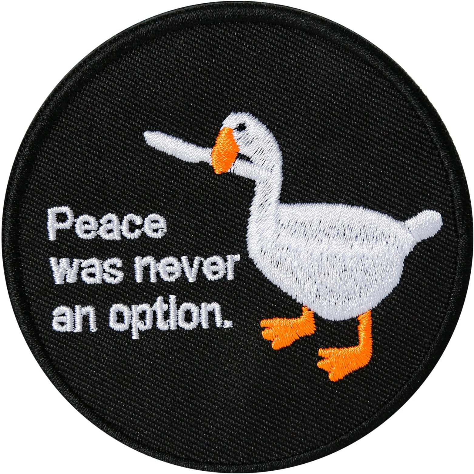 Amazon.com: Goose with Knife, Peace was Never an Option, Funny Cute ...