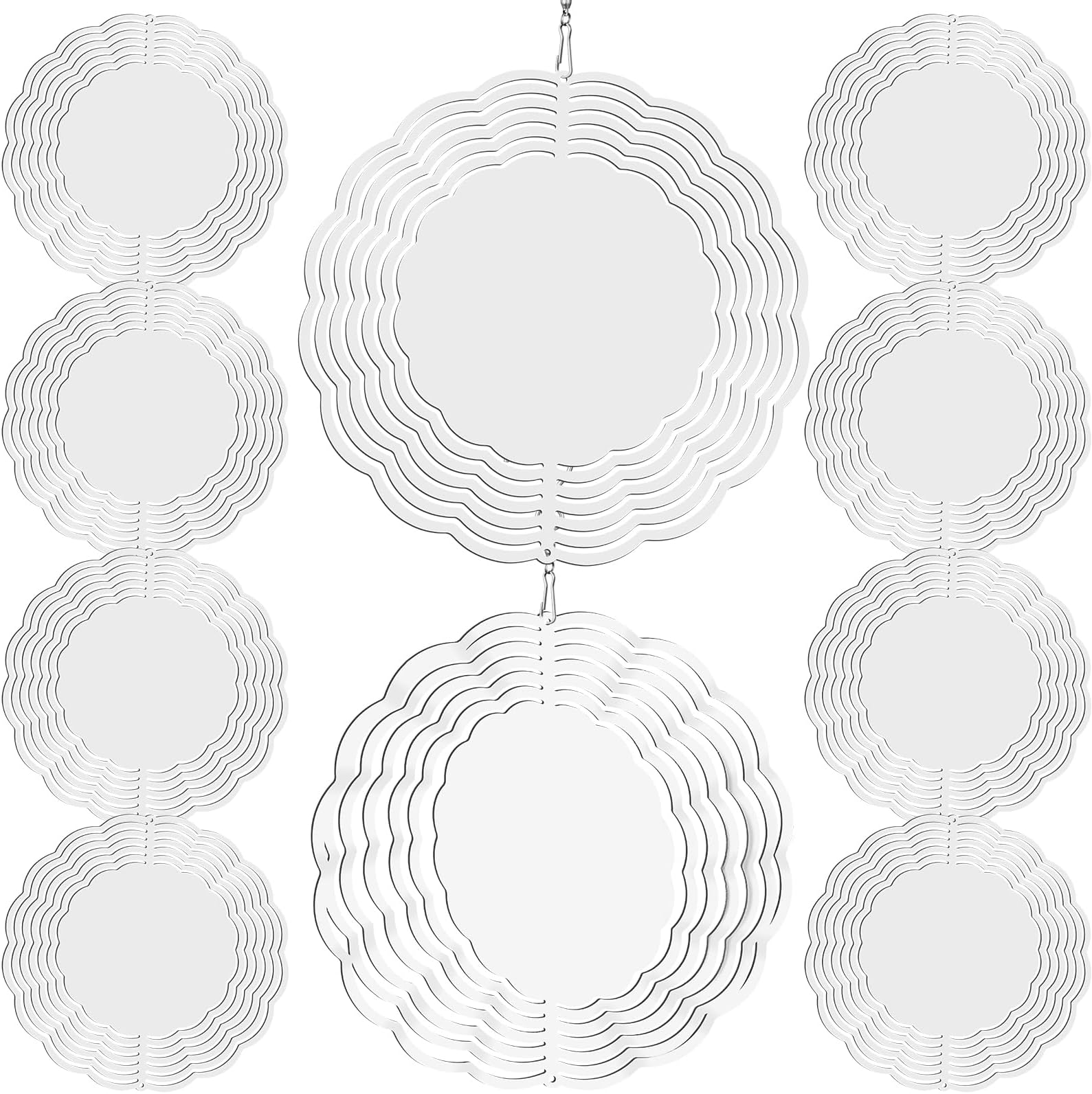 Amazon.com: Remerry 10 Pack 10 Inch Sublimation Wind Spinner Blanks 3D ...