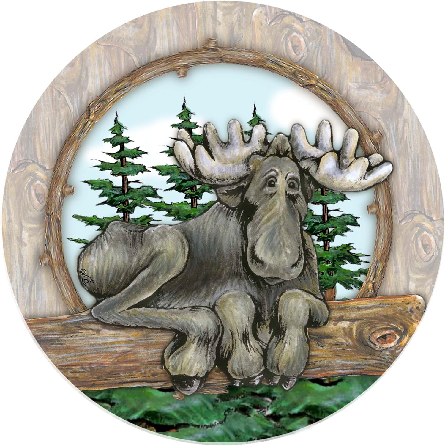 Amazon.com | Thirstystone Stoneware Coaster Set, Big Sky Moose: Moose ...