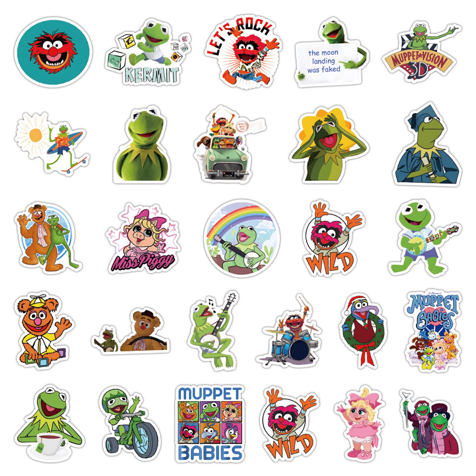 Snapklik.com : The Muppet Show Stickers Kermit The Frog Stickers 50pcs ...