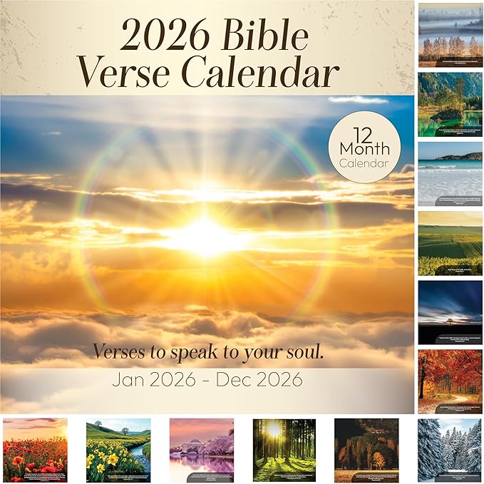 Amazon.com: 2026 Wall Calendar Christian, Bible Verse Calendar 2026, 12 ...