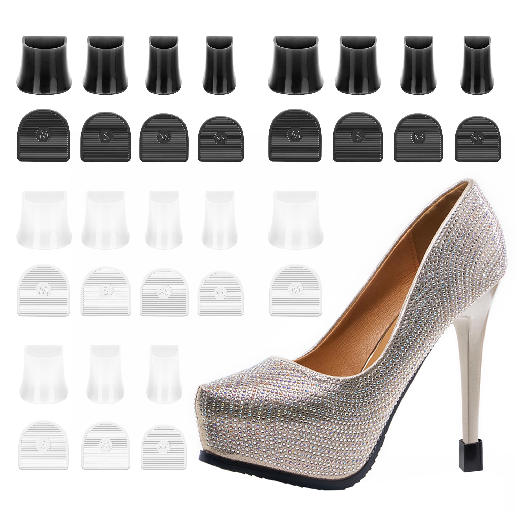 Amazon.com: JEVRKAPZ Heel Covers 16 Pairs Heel Caps for High Heel Shoes ...