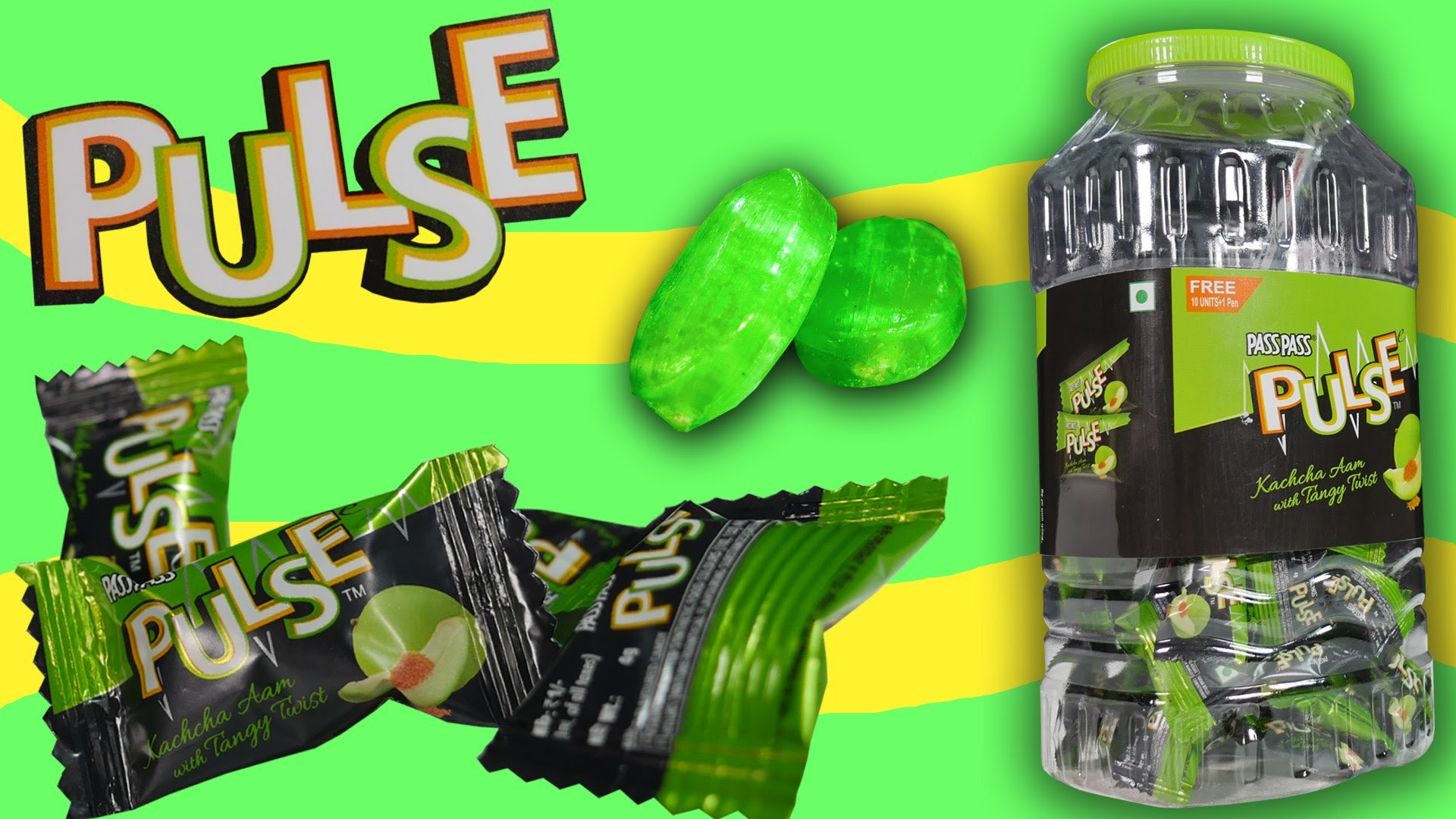 Amazon.com : Pulse Candy (125 Pcs Per Jar) Pass Pass Sensational ...