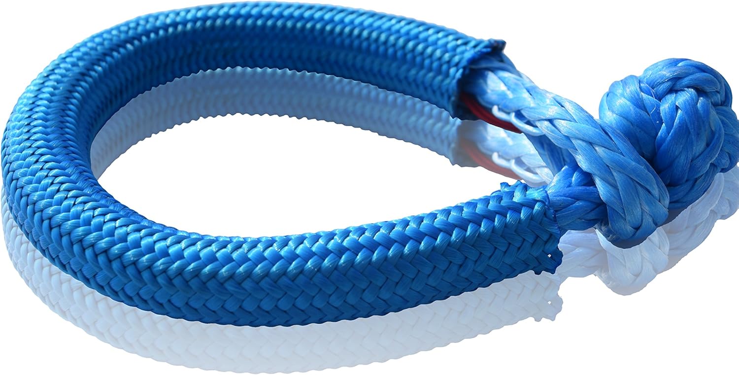 QIQU Synthetic Soft Shackle for Boating Sailing Halyard Dinghy (Blue, 1 ...