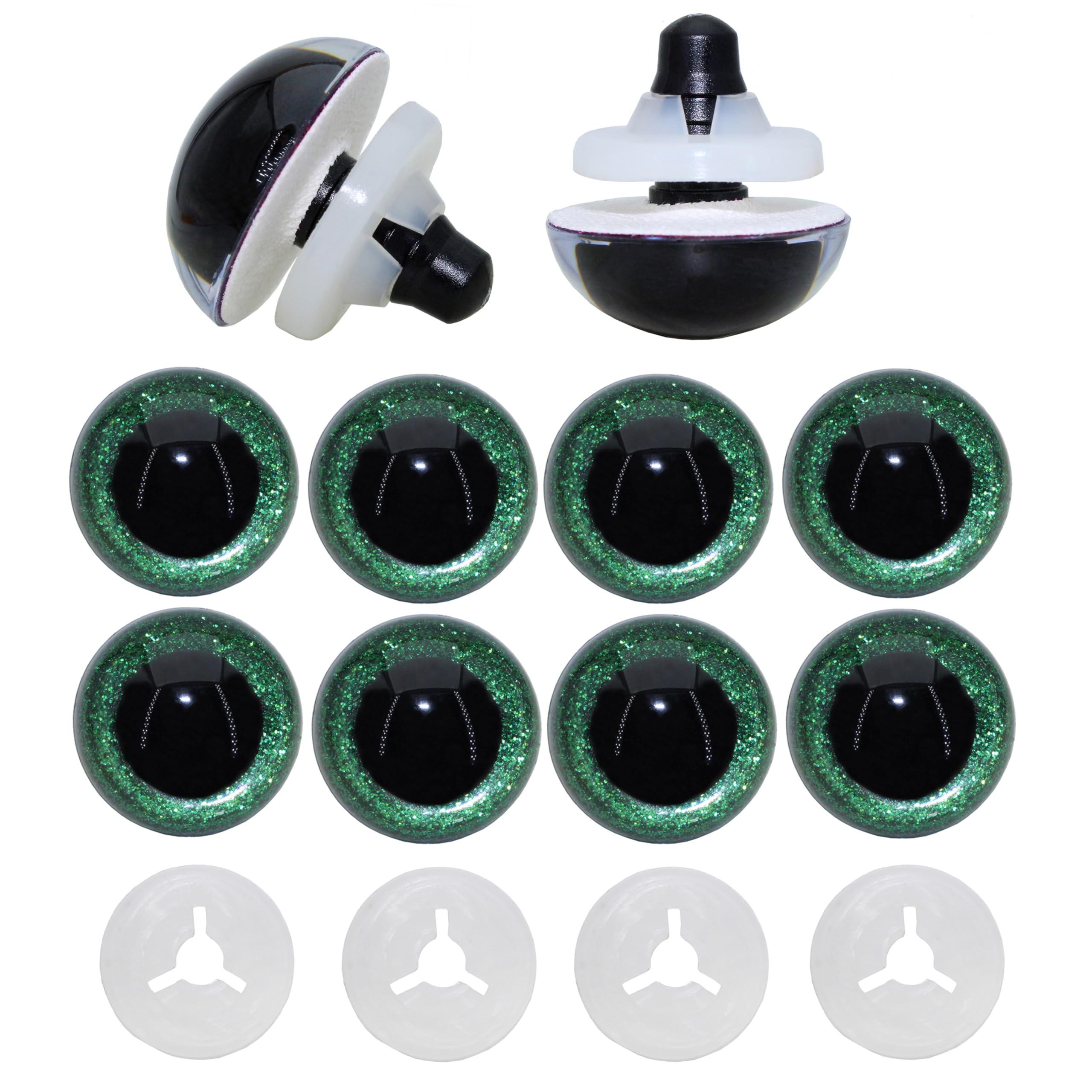 Amazon.com: ARTCXC 20Pcs 24mm Large Safety Eyes Plastic Animal Eyes ...