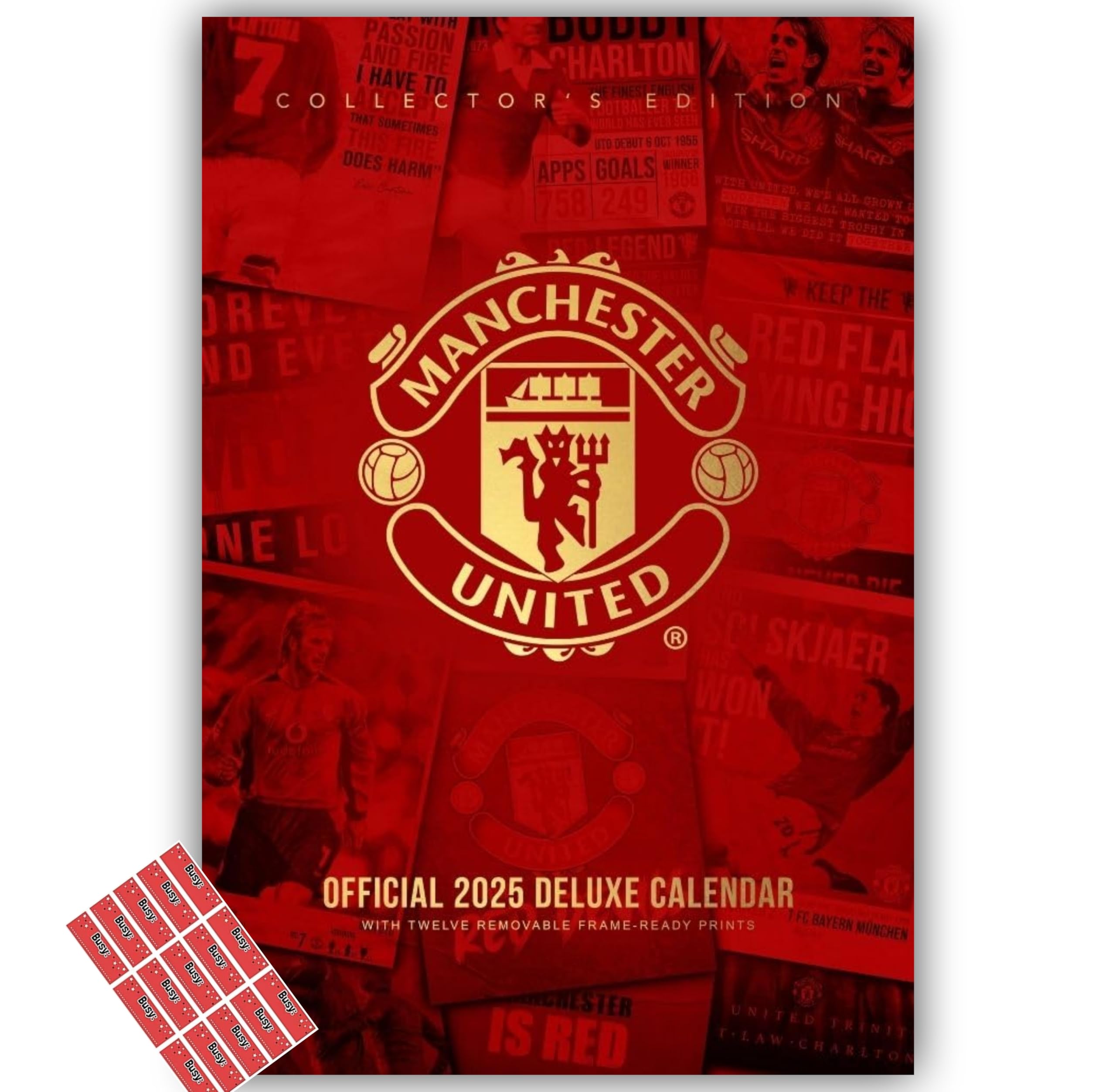 Manchester United Calendar 2025 Deluxe Special Edition with Detachable ...