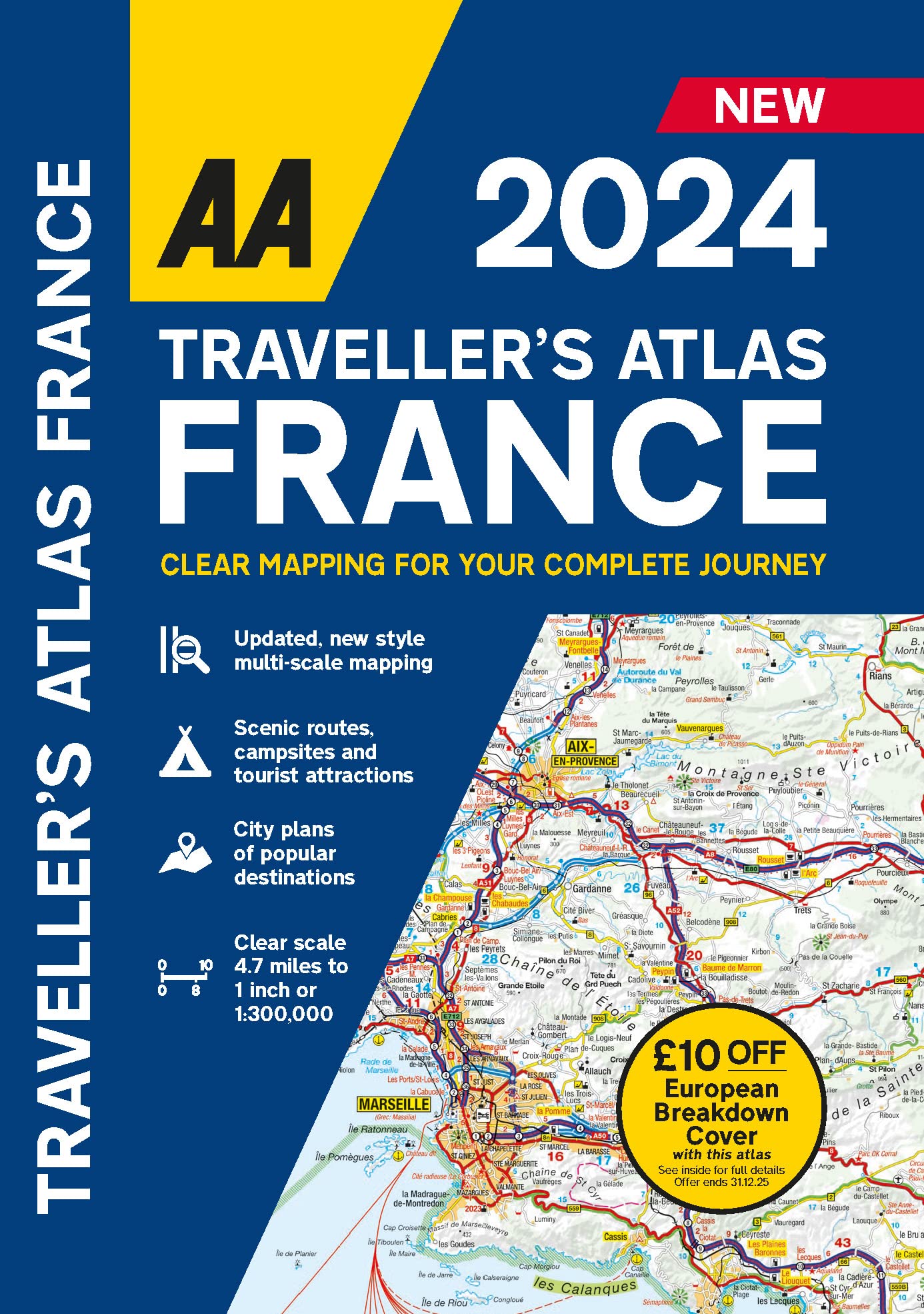 AA Traveller Atlas France 2024 Flexibound (AA Road Atlas France ...