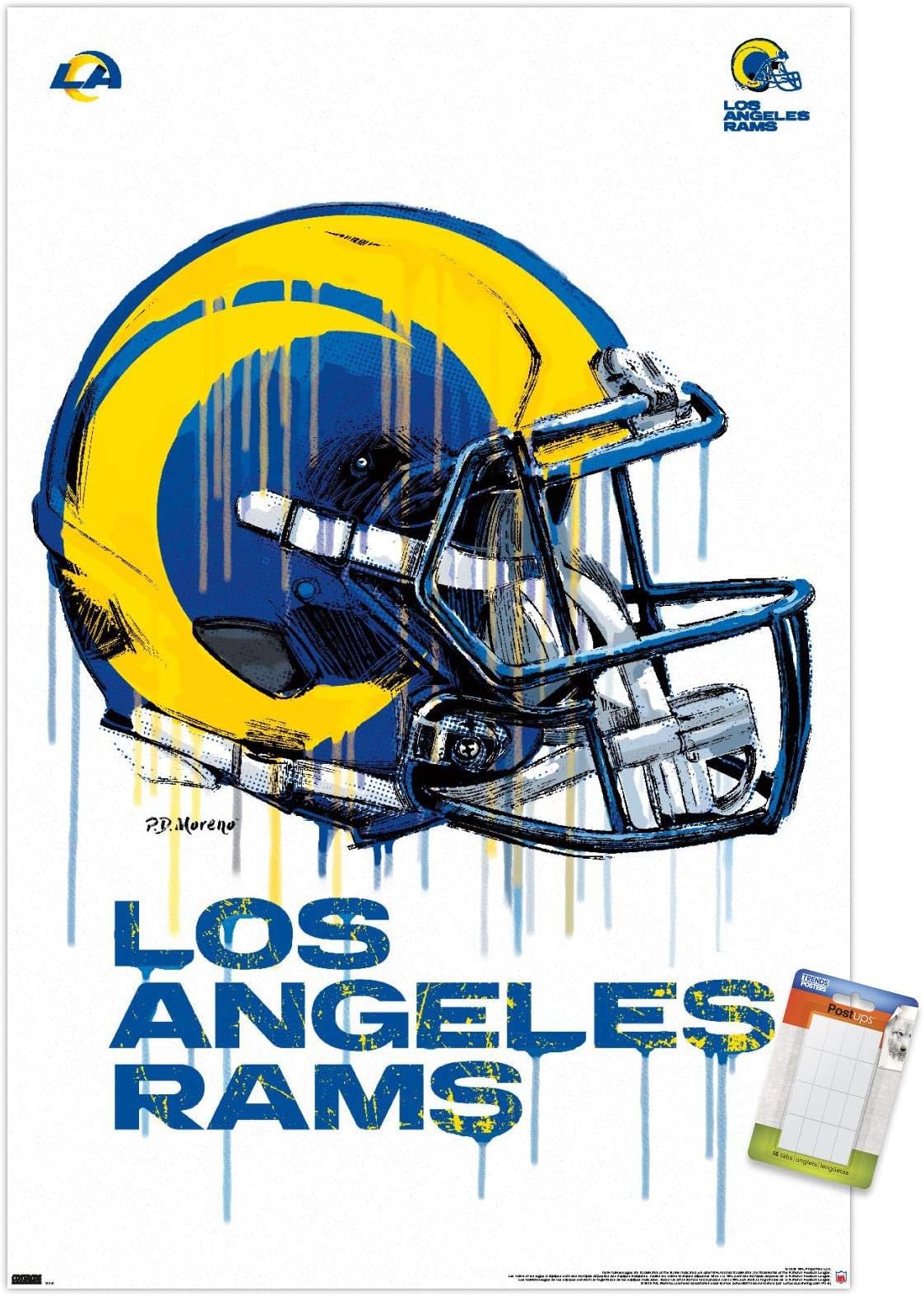 Amazon.com: Trends International NFL Detroit Lions - Drip Helmet 20 ...