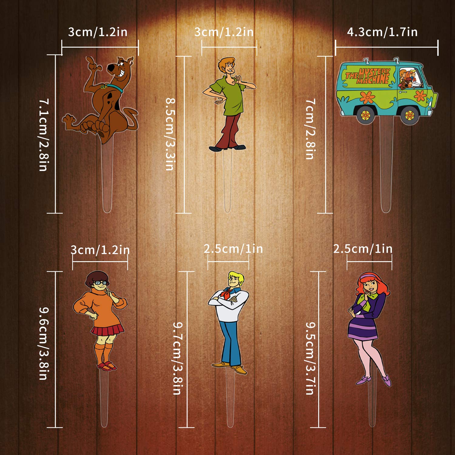 Set of Acrylic Scooby Doo Happy Birthday Cake Topper, Scooby-Doo Cake ...