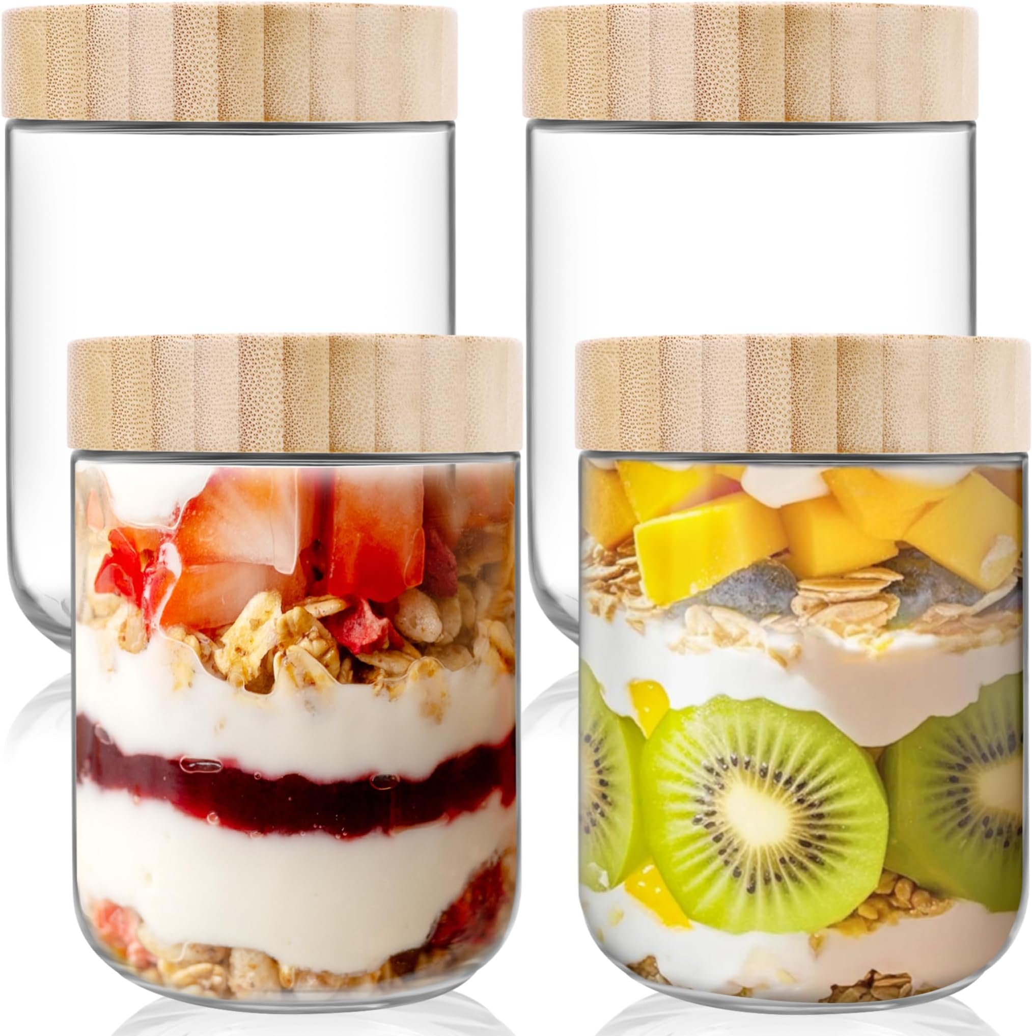 Amazon.com: Jeitae 24oz Wide Mouth Mason Jars – 4 Pack Glass Jars with Airtight Lids for Canning ...