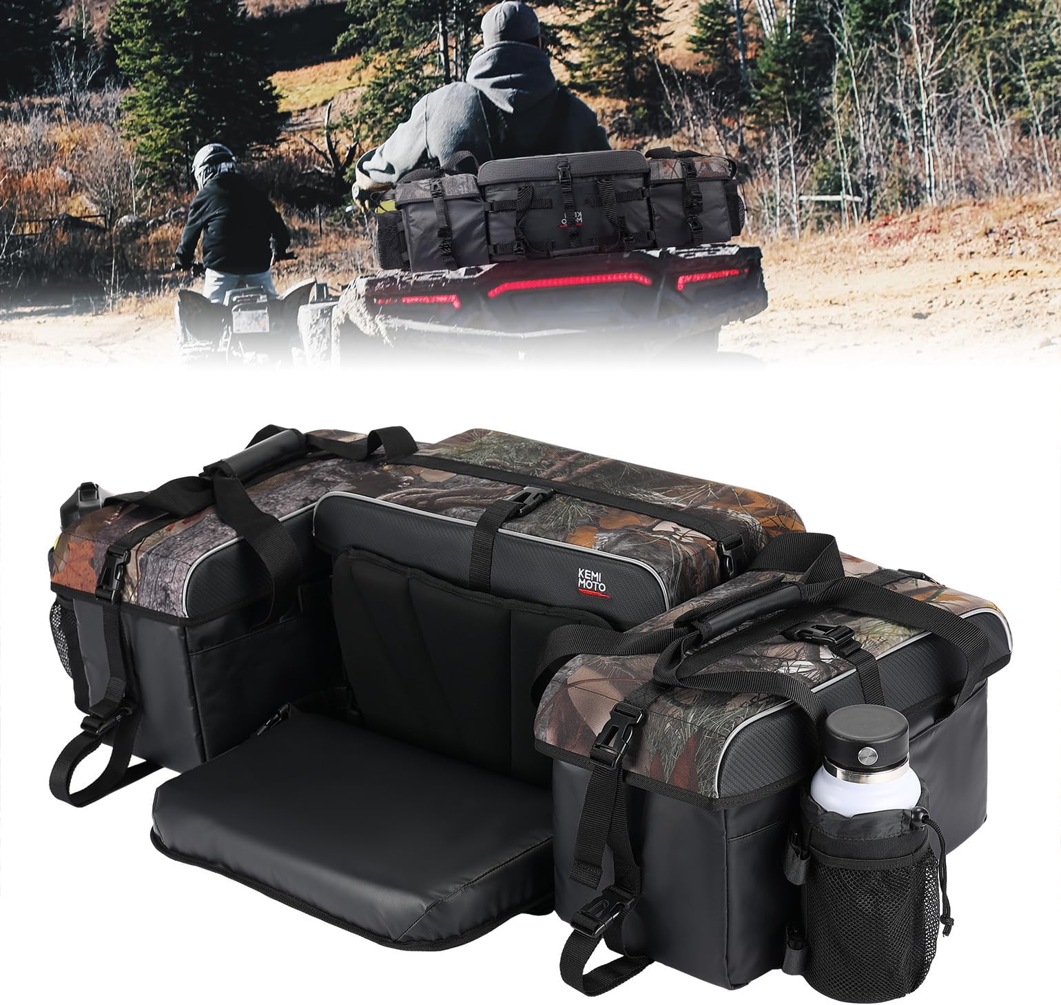 Amazon.com: KEMIMOTO ATV Storage Bags with Cooler Bag, 76L Large ATV ...