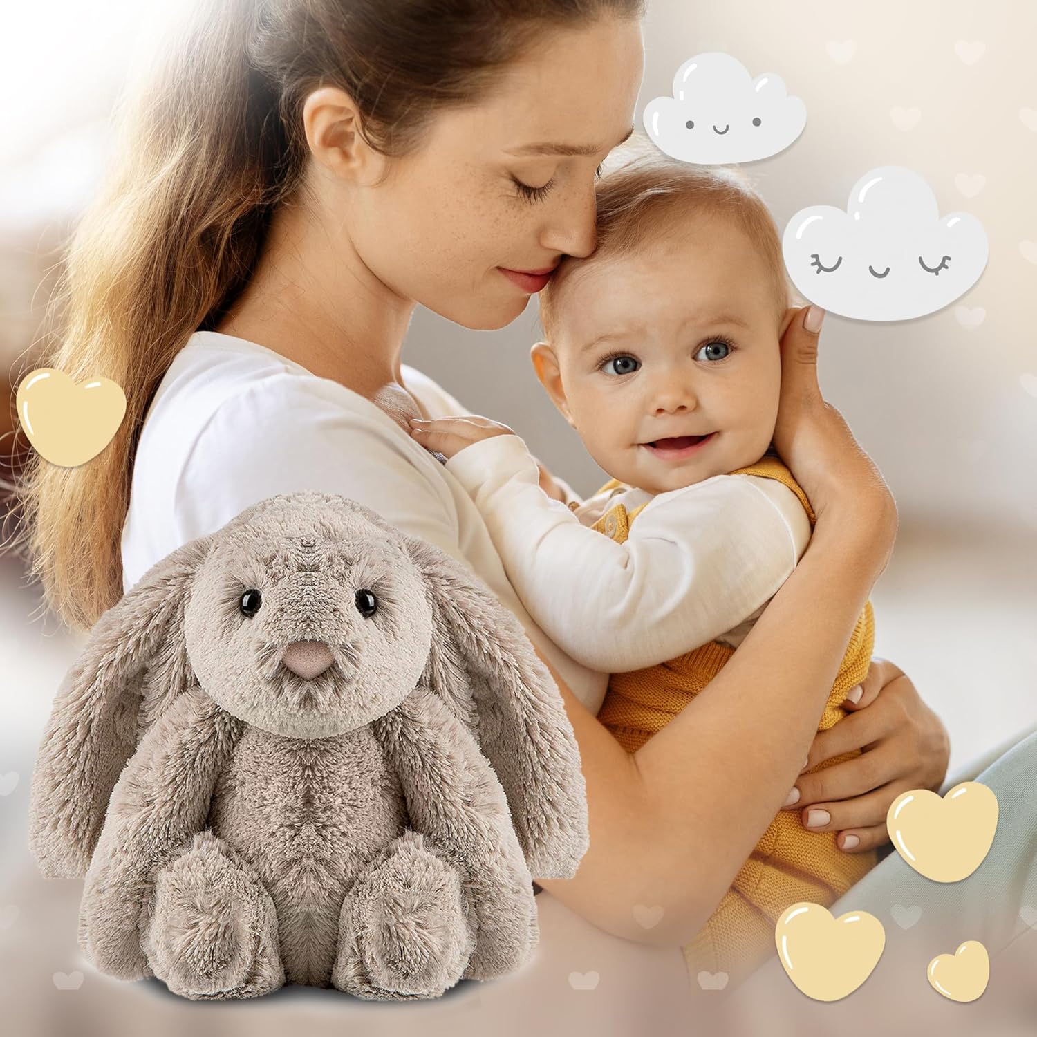 Gemma Joy Animal de peluche de conejito Chupete reconfortante ...